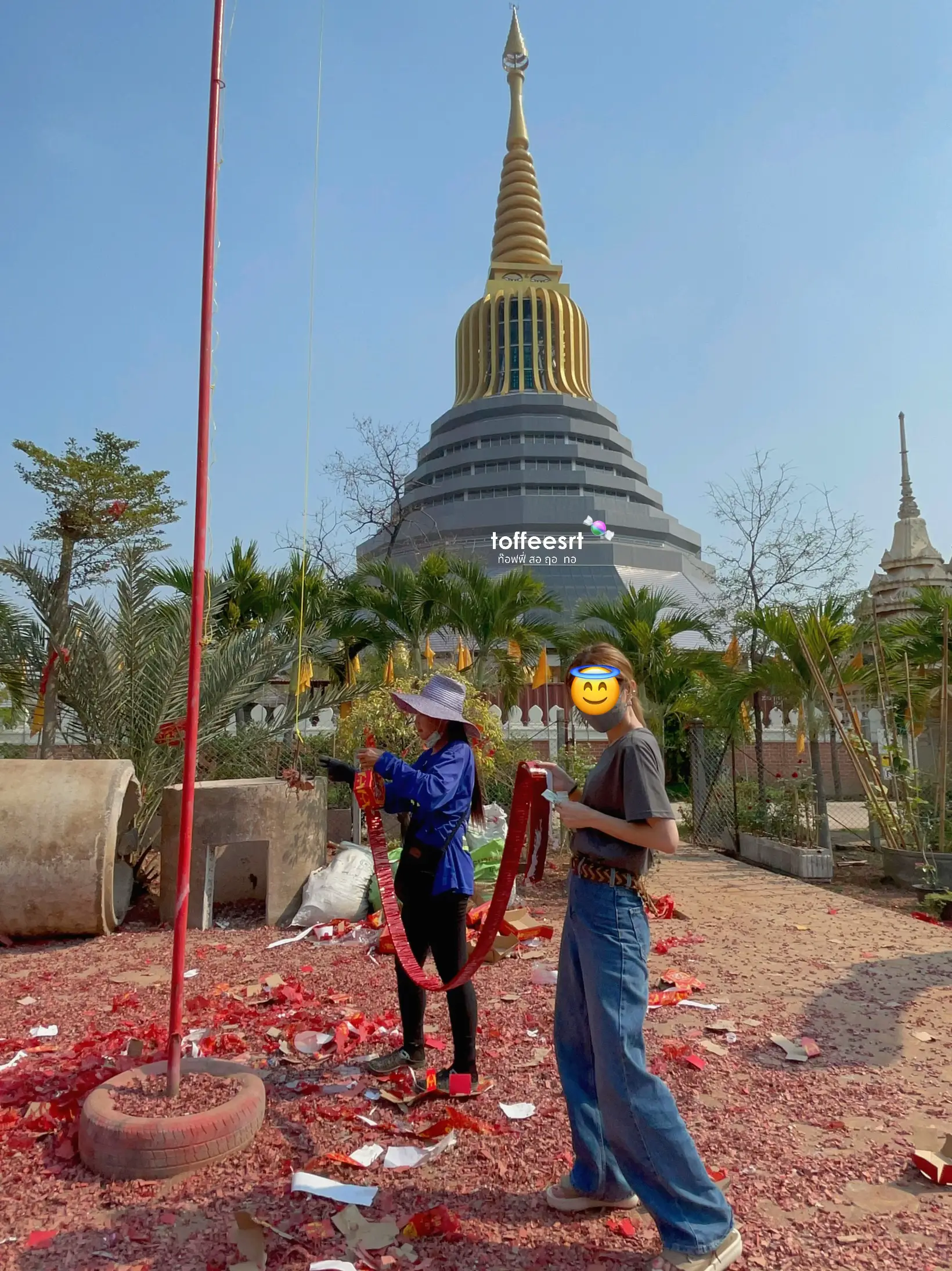 สักการะท้าวเวสสุวรรณ ใกล้กรุงเทพ สูง 5 เมตร ที่สมุทรสาคร 😇 | แกลเลอรีที่โพสต์โดย toffeesrt | Lemon8