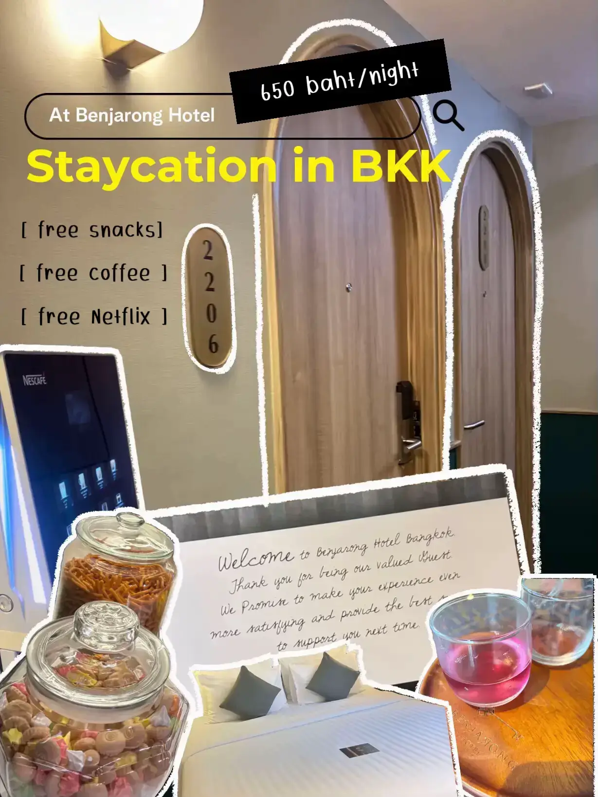 🏢Staycation in BKK ได้ส่วนลด 600 บาท แถมกินฟรี 24 ชม 🤩 | แกลเลอรีที่โพสต์โดย Pimnapats | Lemon8