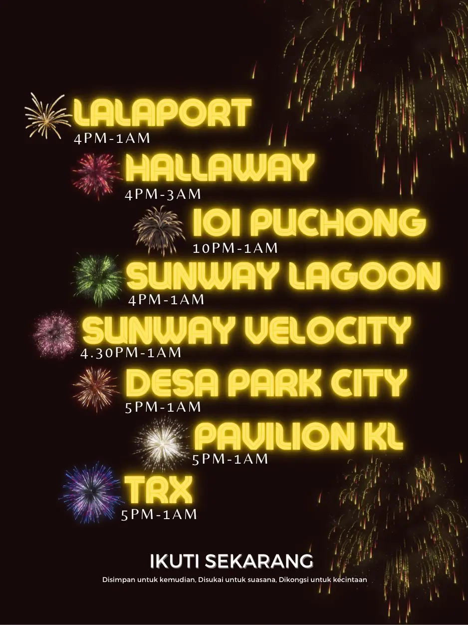 Ke mana countdown di Klang Valley? 🎆🎇 | Galeri disiarkan oleh Ujin 🍋 | Lemon8