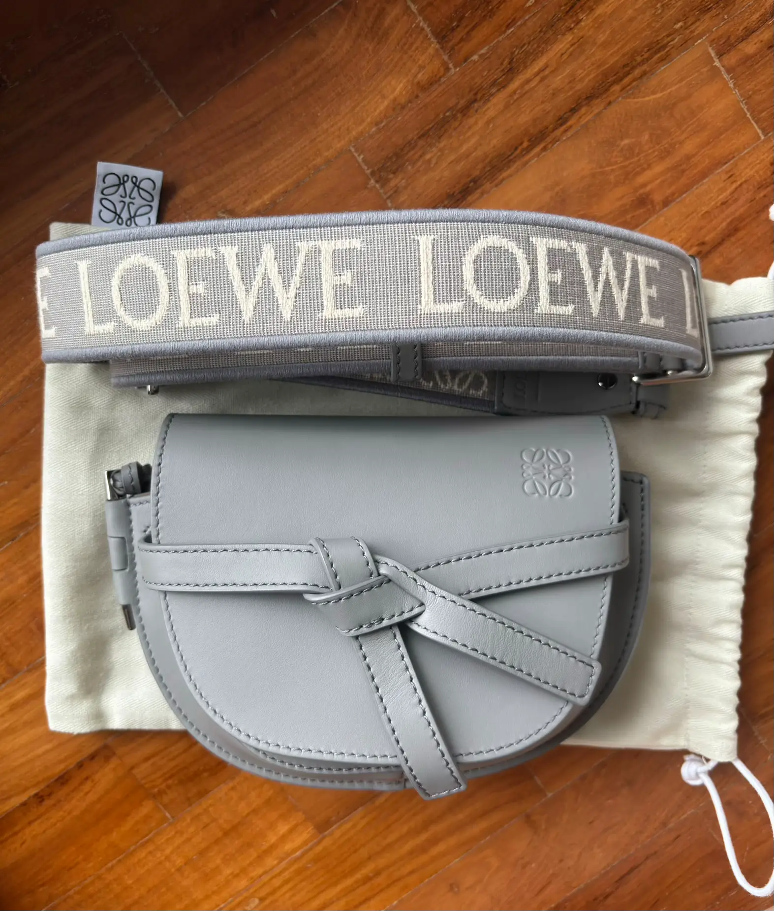 LOEWE mini gate dual bag in Grey | Gallery posted by petitebean | Lemon8