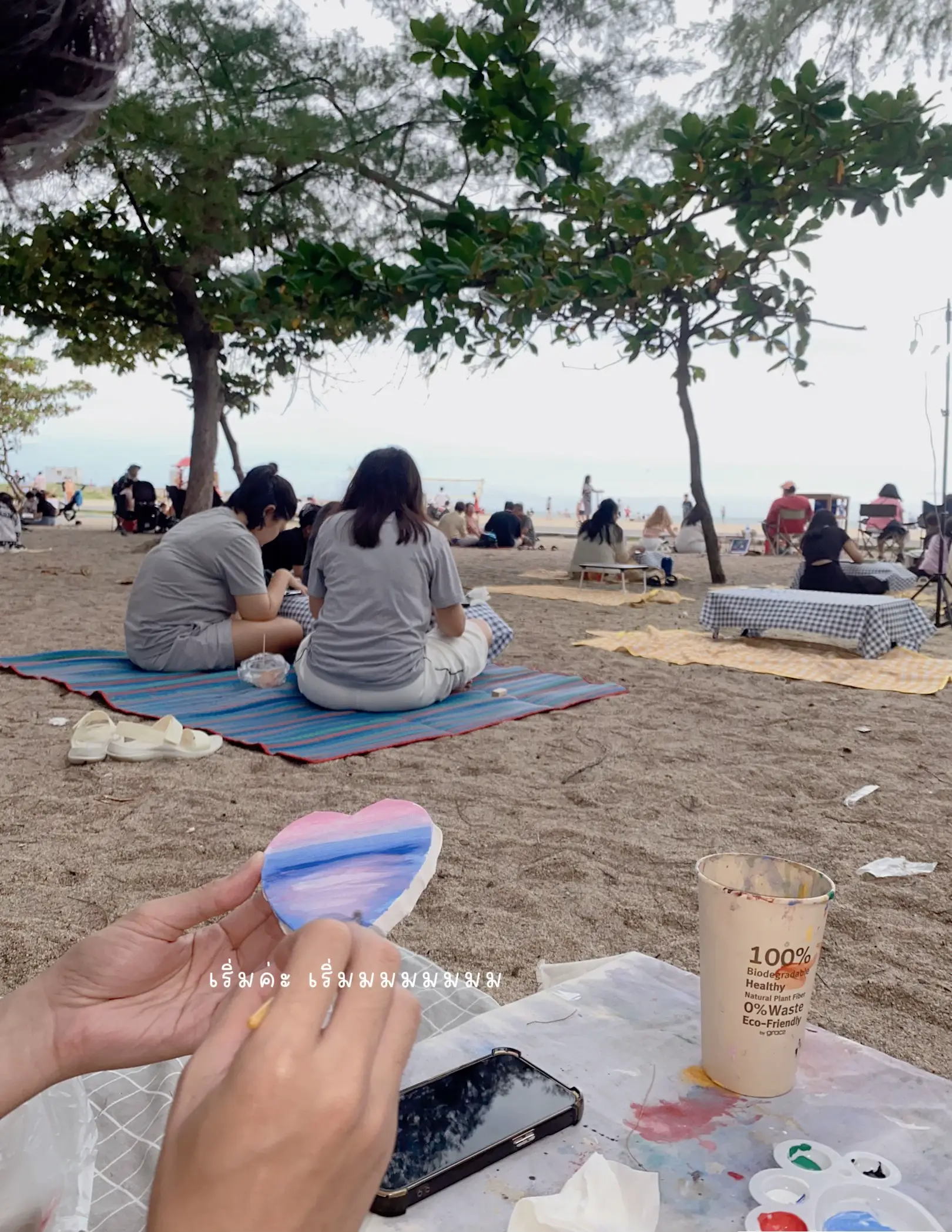 มาวาดรูปริมทะเลกานนนนนนนนน 🎨🌊 “Laem Mae Phim Beach | แกลเลอรีที่โพสต์ ...