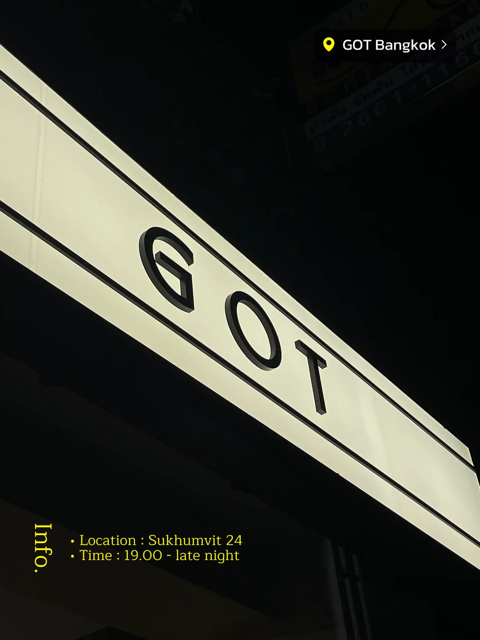 GOT BANGKOK สุขุมวิท24 | บาร์เปิดใหม่ ที่สายตี้ห้ามพลาด 🍸 | แกลเลอรีที่ ...