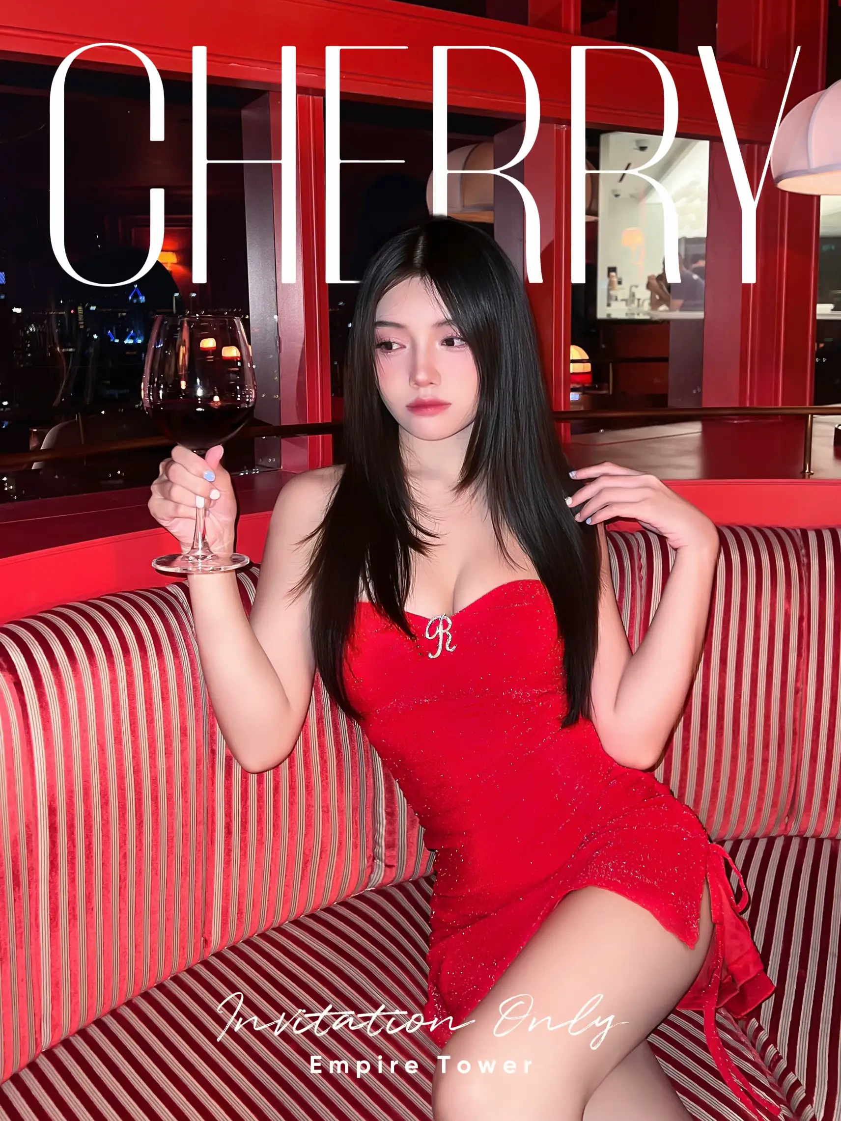 💋OOTD ใส่ชุดแดง บาดใจ ดินเนอร์ร้านสีแดง! 🍒 ️ | แกลเลอรีที่โพสต์โดย Cherry ʚAngelɞ | Lemon8