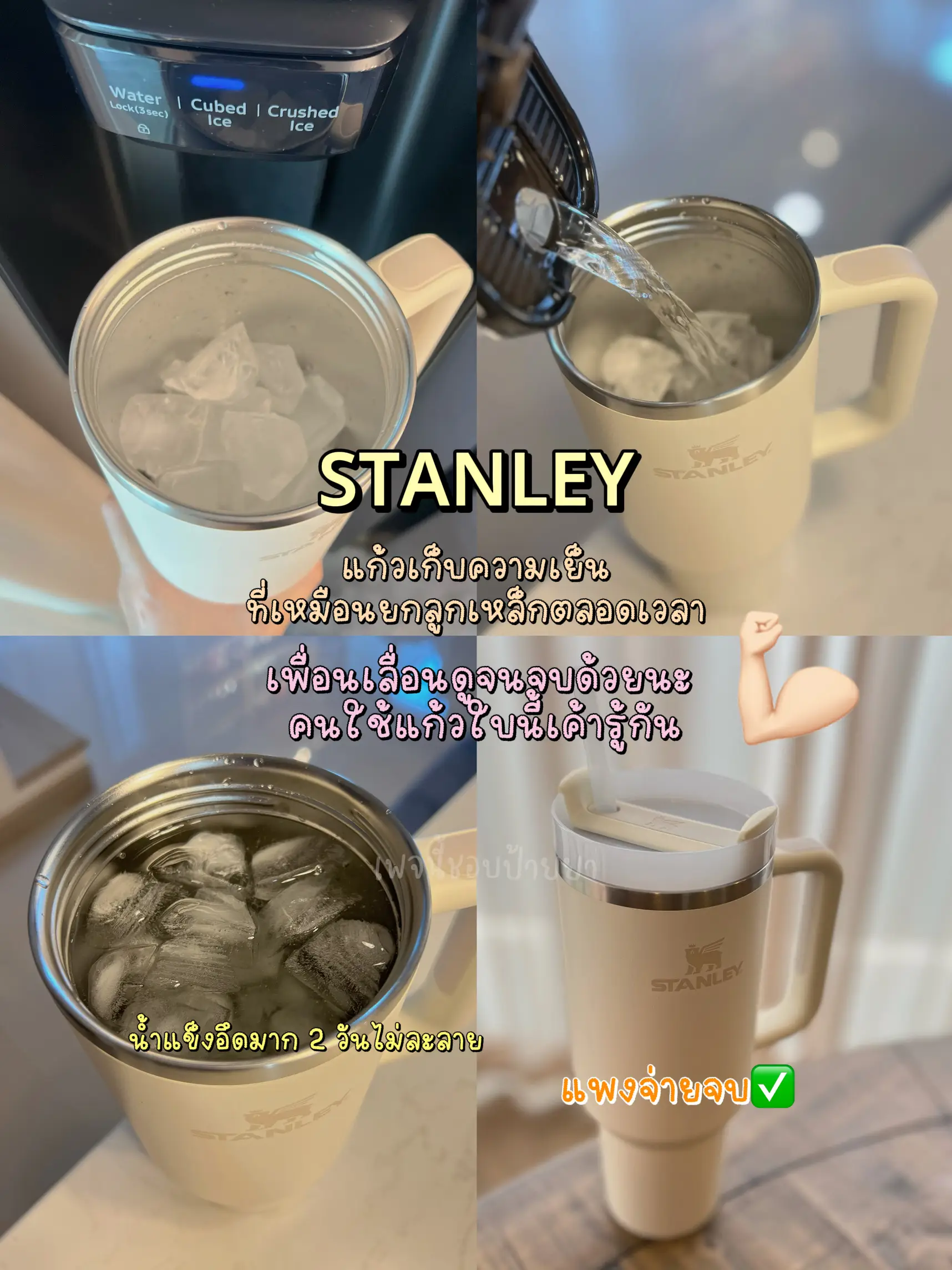 #แก้ว stanley มีไอน้ำเกาะ🥹 | แกลเลอรีที่โพสต์โดย นา ธีรดา | Lemon8