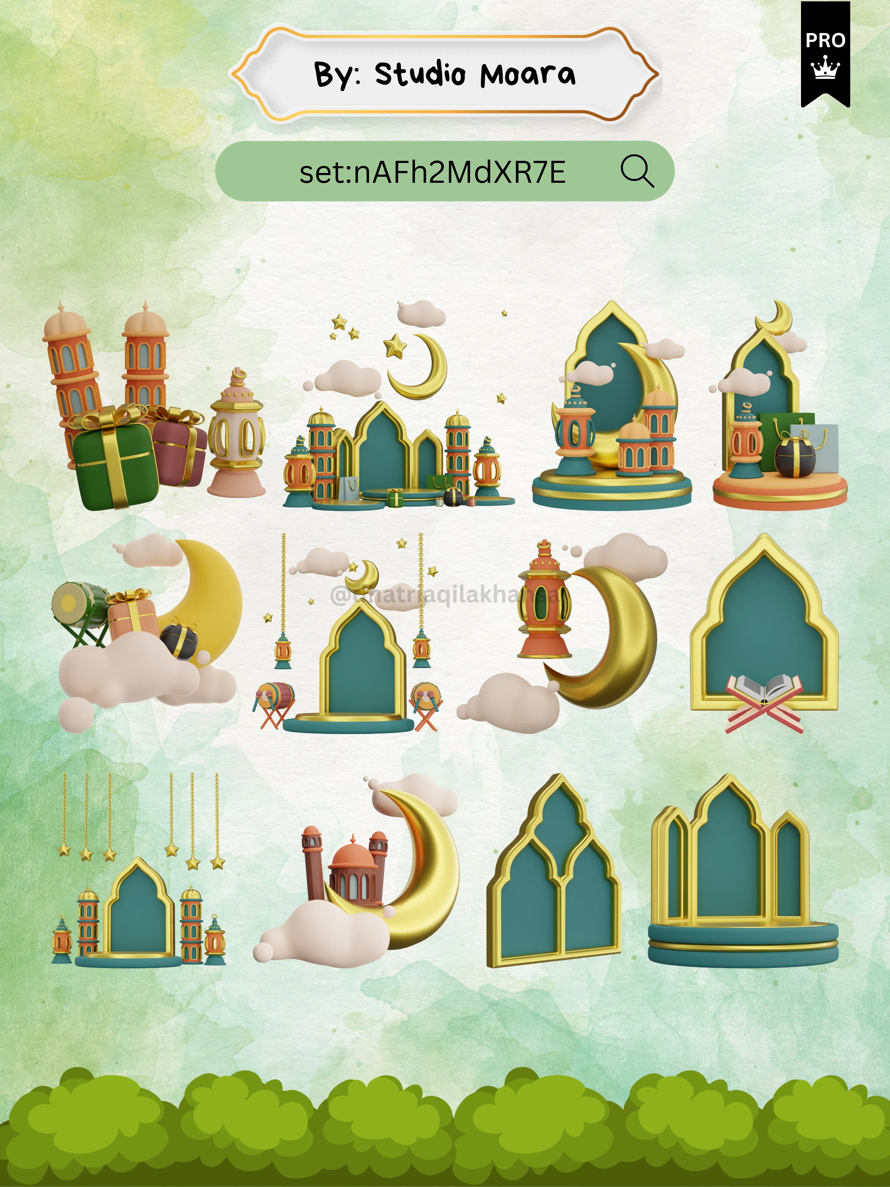 Elemen Canva Edisi Ramadhan #1 | Galeri diposting oleh daqilak | Lemon8