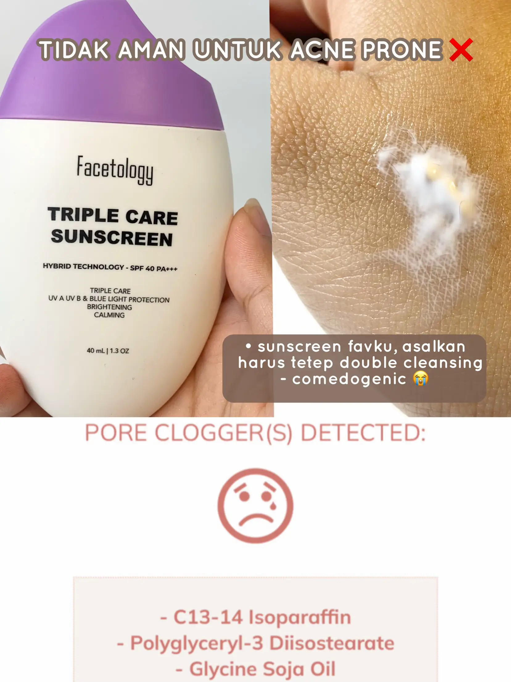 CEK SUNSCREEN KAMU SEKARANG ️ NON COMEDOGENIC GAK? | Galeri diposting ...