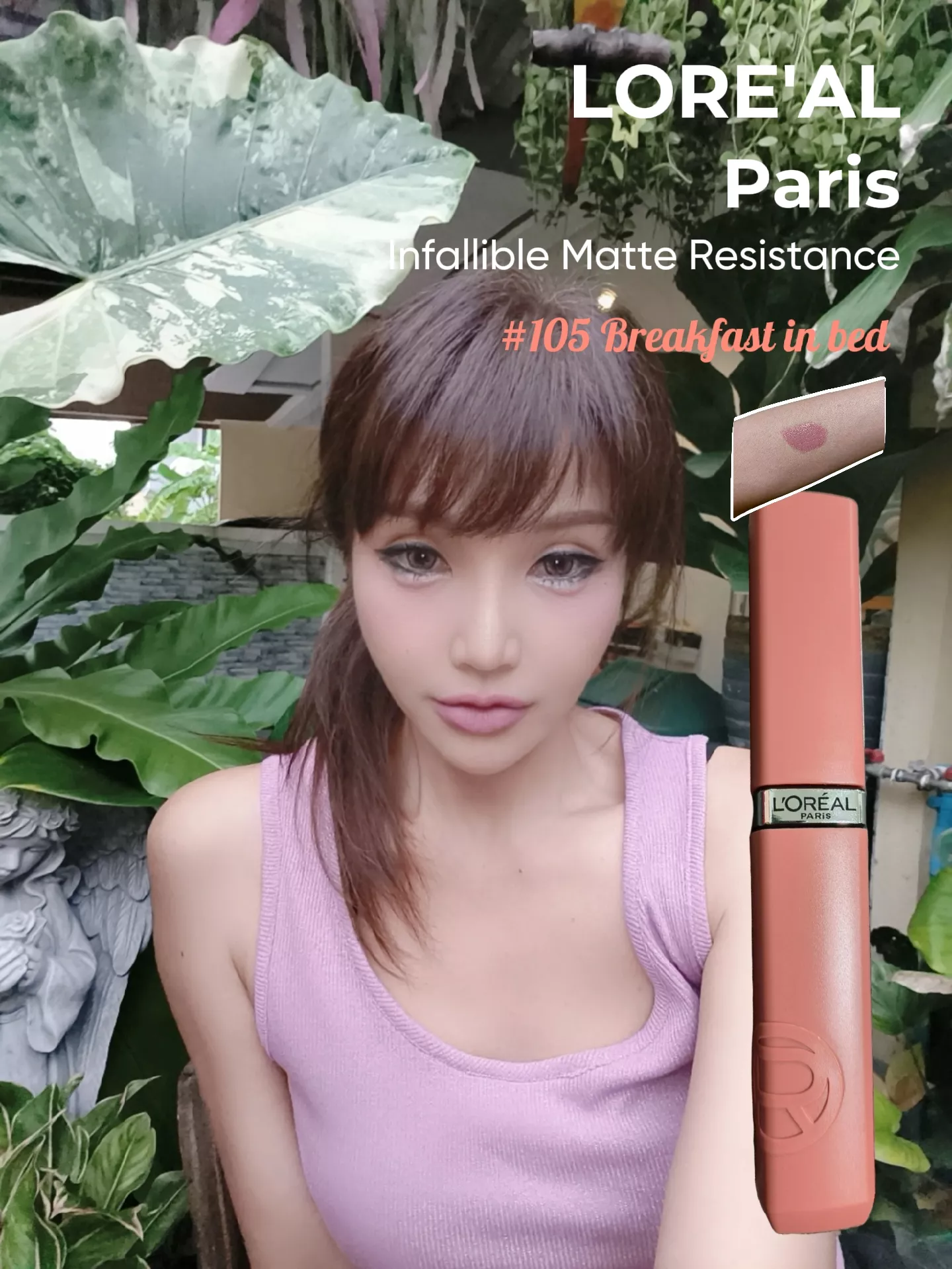 รีวิว LORE'AL Infallible Matte#105 | แกลเลอรีที่โพสต์โดย Pukiko 🔅ปู | Lemon8