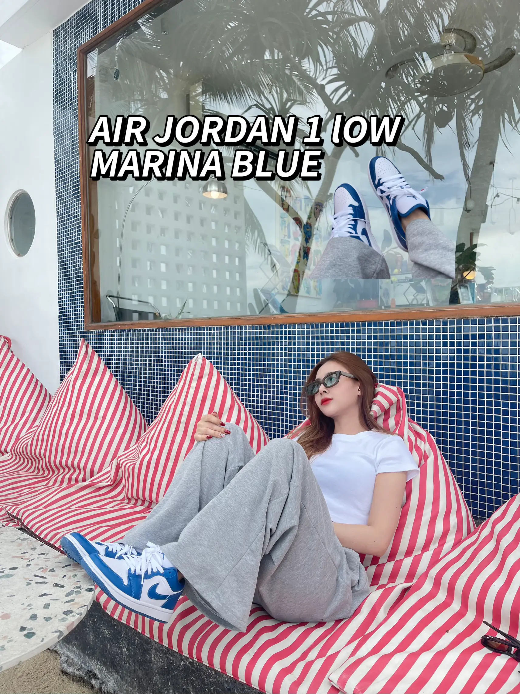 AIR JORDAN 1 lOW MARINA BLUE 🫐💙 | แกลเลอรีที่โพสต์โดย 🧵🪡 | Lemon8