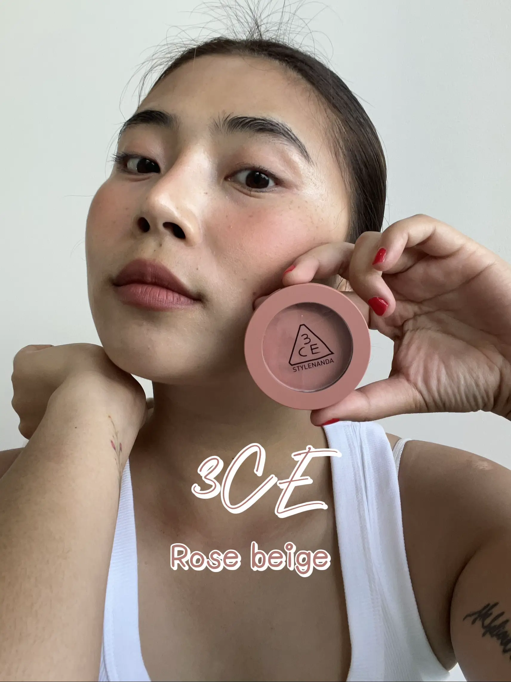 บรัชออนตัวดังตลอดกาล 🎀 3CE สี Rose beige | วิดีโอที่เผยแพร่โดย Chariya Cha | Lemon8