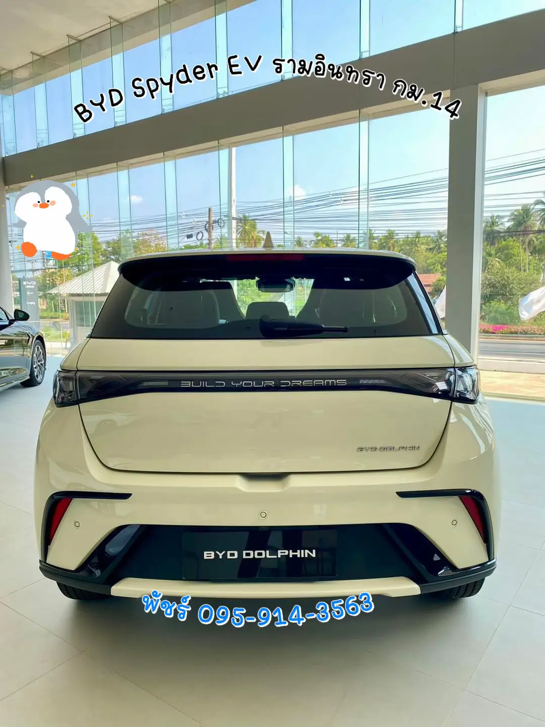 BYD DOLPHIN Standard สีครีม เซลล์พัชร์ 095-914-3563 | แกลเลอรีที่โพสต์โดย พัชร์BYD Spyder | Lemon8