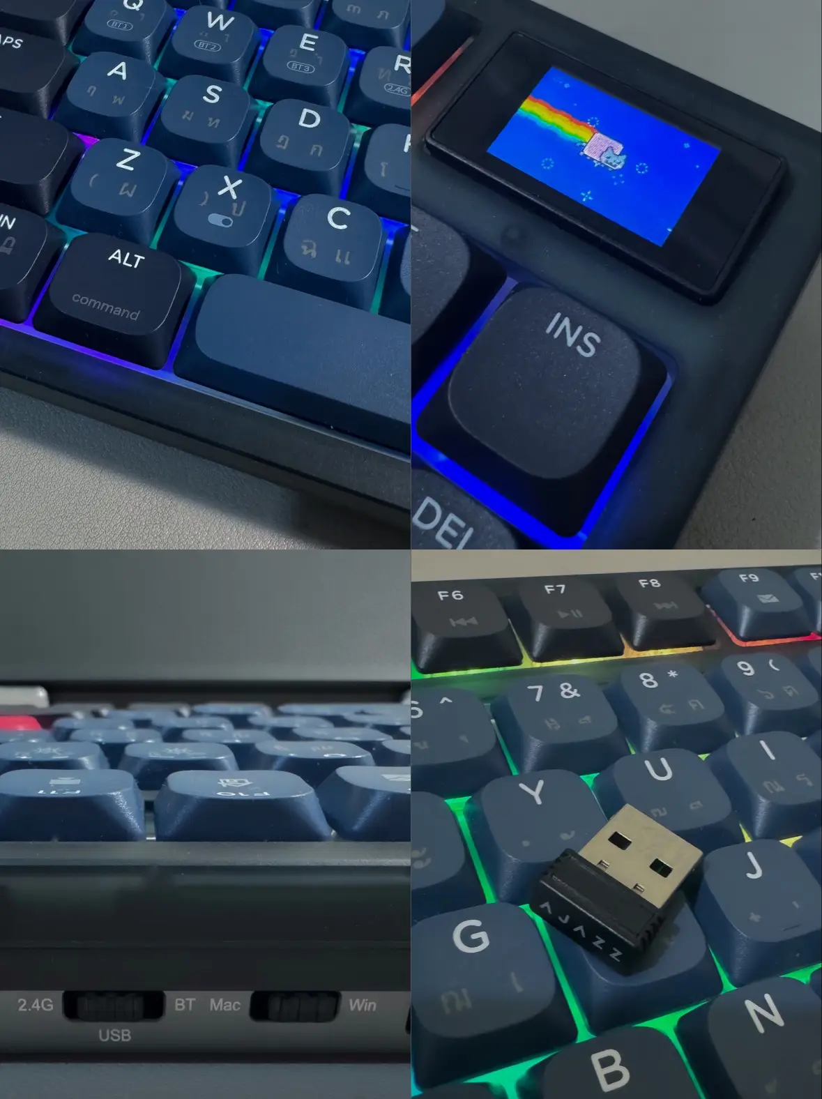 AJAZZ คีย์บอร์ดเกมมิ่ง Low Profile มีจอ 🦄 AK832 pro | แกลเลอรีที่โพสต์ ...