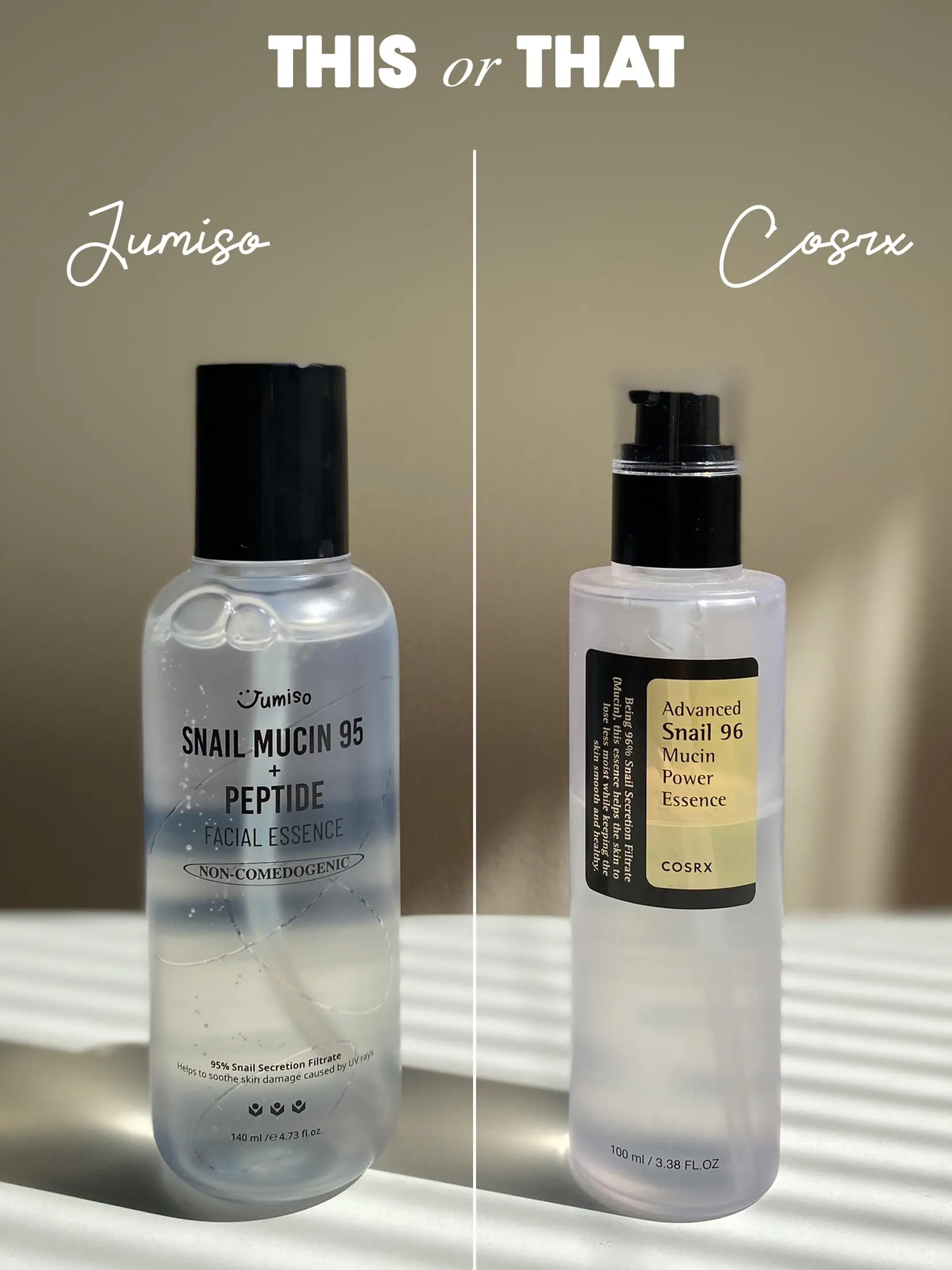 SO SÁNH 2 SERUM SNAIL CỦA COSRX & JUMISO | Bộ sưu tập do DiDi Nguyen đăng | Lemon8