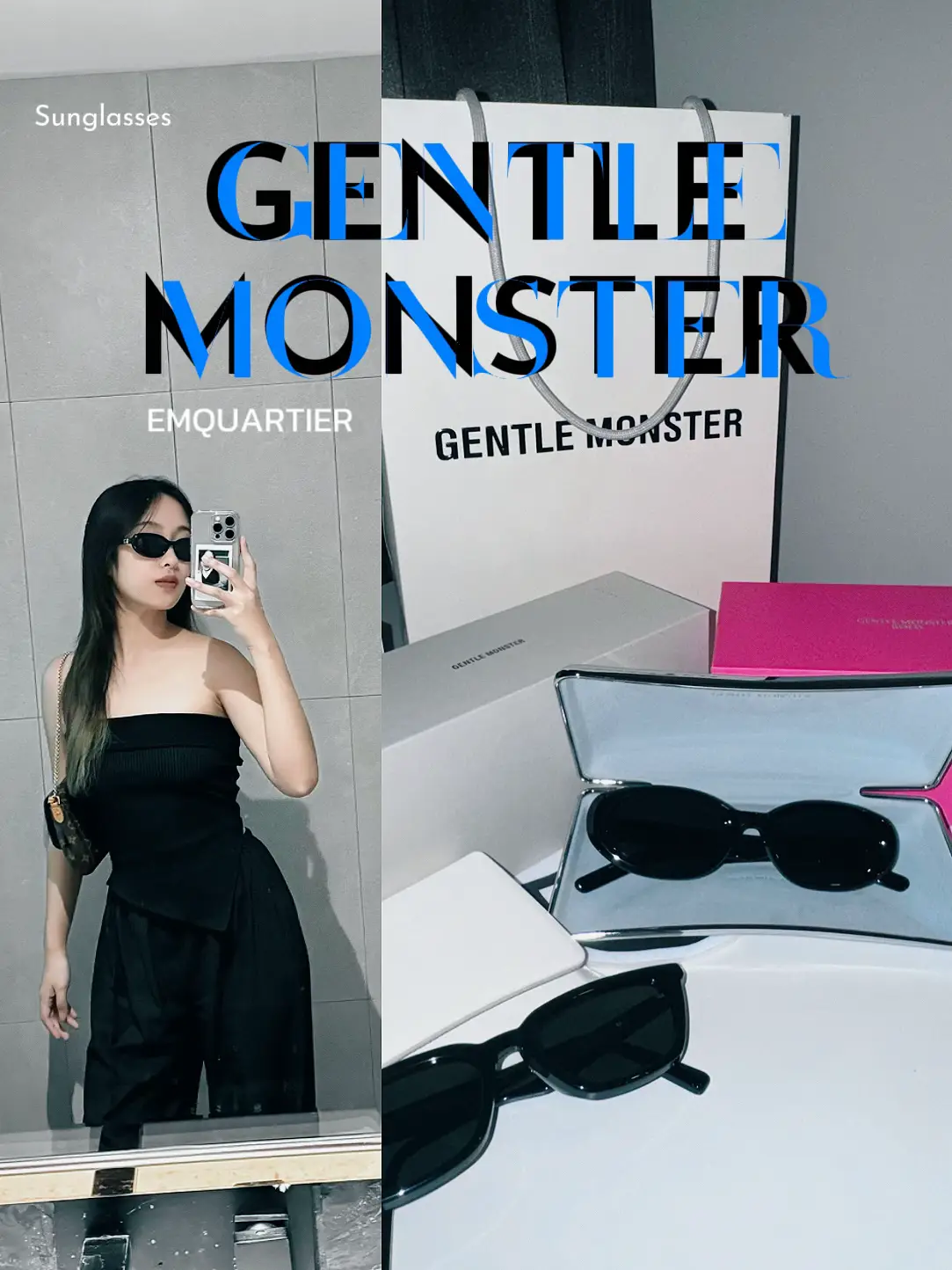 ไปซื้อแว่นกันแดด Shop Gentle Monster - Emquatier 🕶️ | แกลเลอรีที่โพสต์โดย ALittle_Ghost | Lemon8