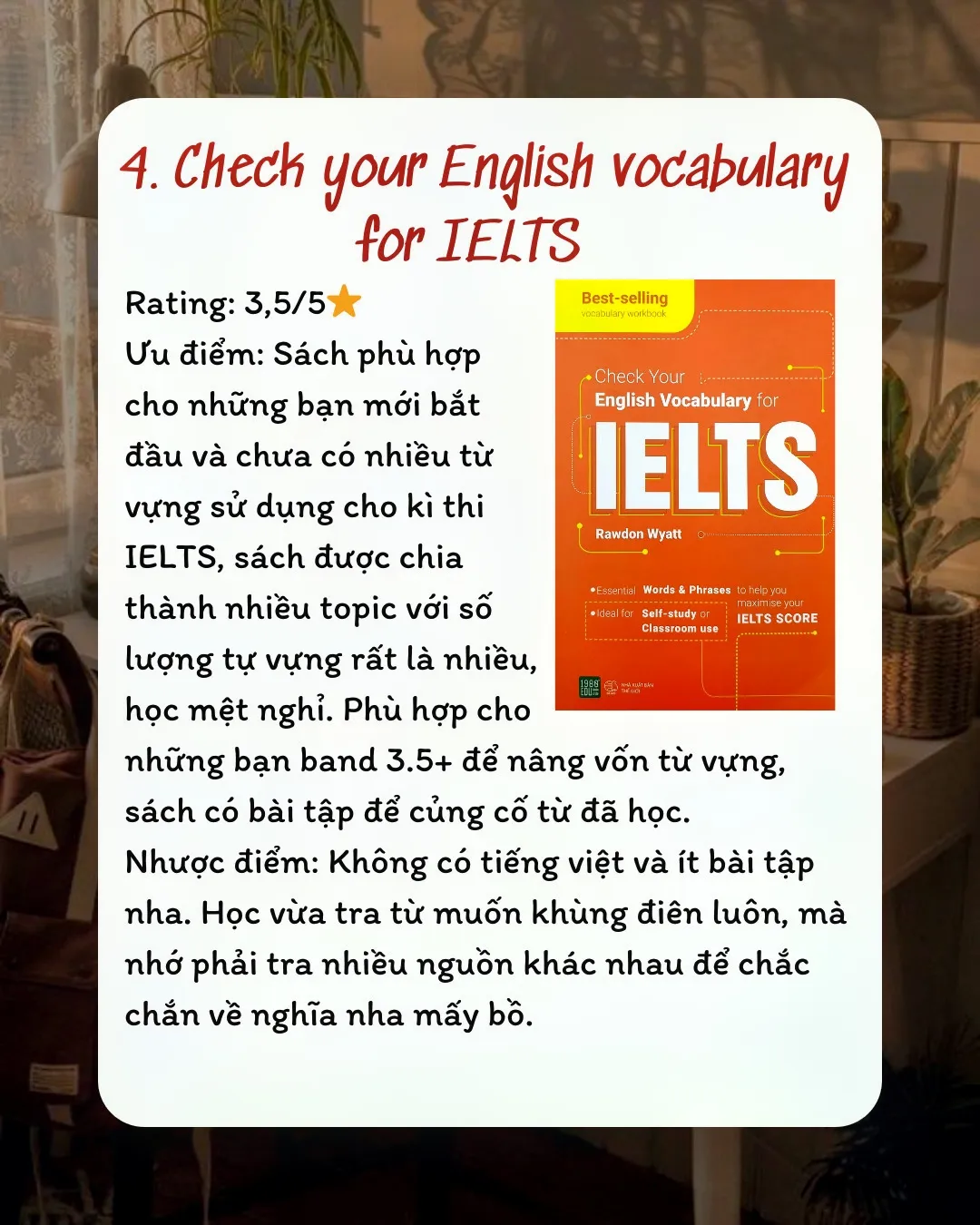 Đánh giá những cuốn sách vocab IELTS mình đã dùng | Bộ sưu tập do Nhon học Luật đăng | Lemon8