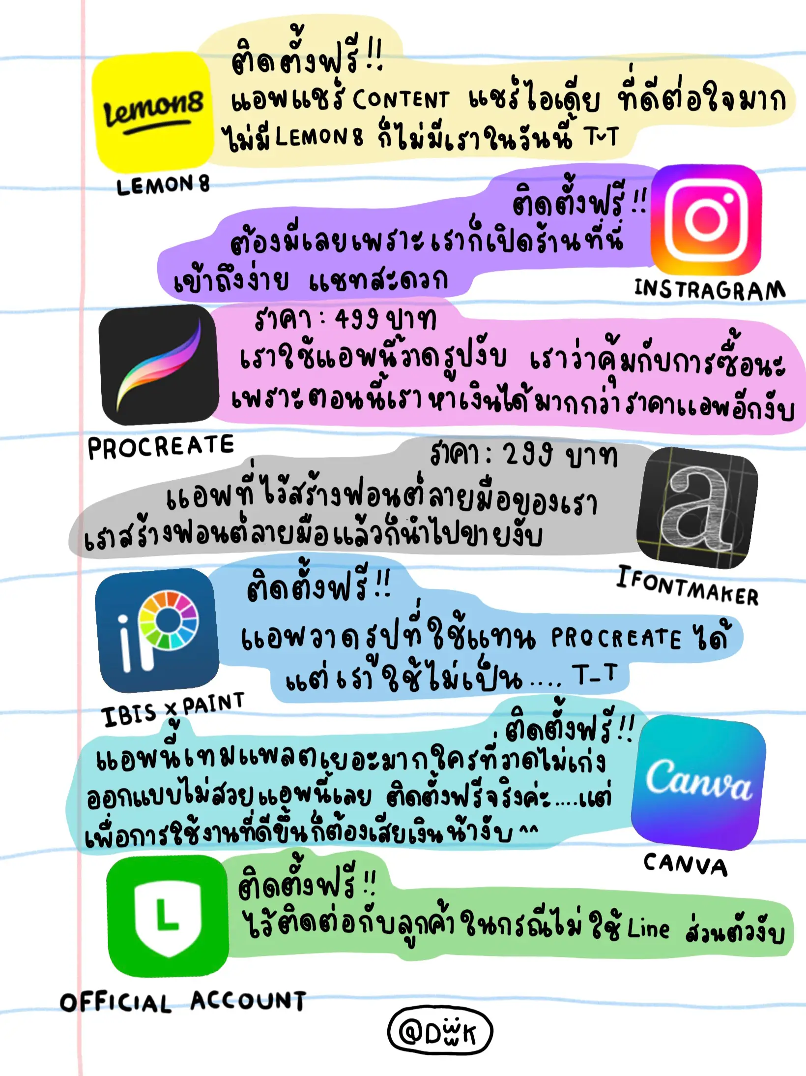 แนะนำ แอพ ที่ควรมีติด Ipad 📱🍋 (ver.คนวาดรูป) | แกลเลอรีที่โพสต์โดย Dookdookart˚ ༘♡ | Lemon8