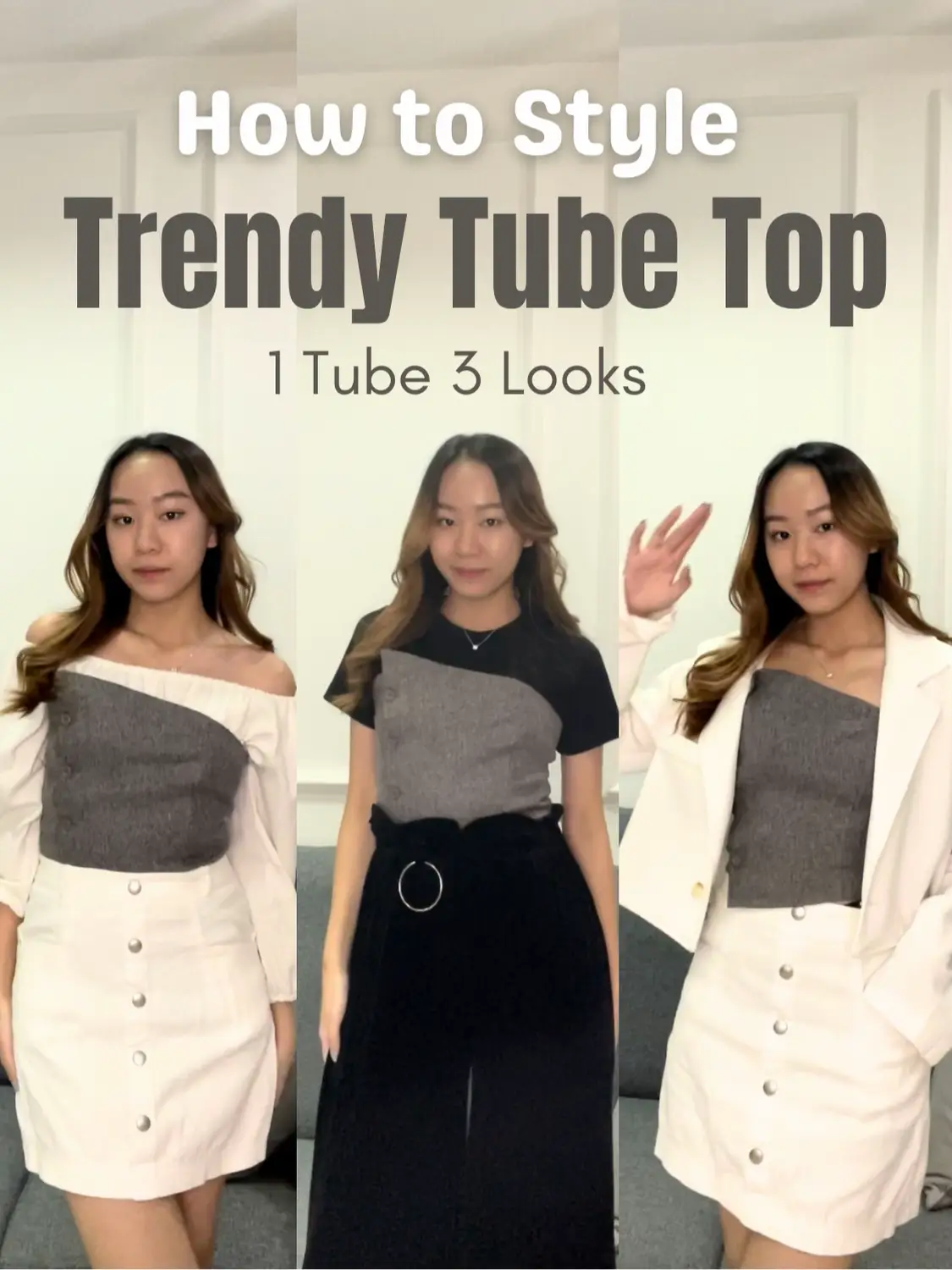 How to style Trendy Tube Top🖤 | Video dipublikasikan oleh Jeimi lowee | Lemon8
