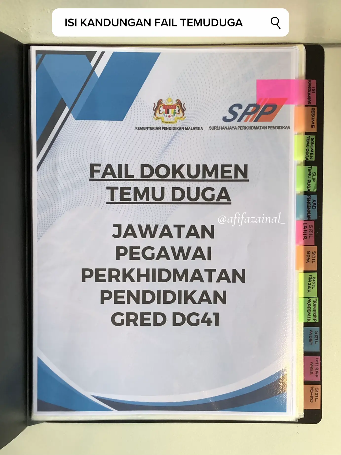 PERSEDIAAN FAIL TEMUDUGA SPP 🎀 | Galeri disiarkan oleh afifah ᡣ𐭩 | Lemon8