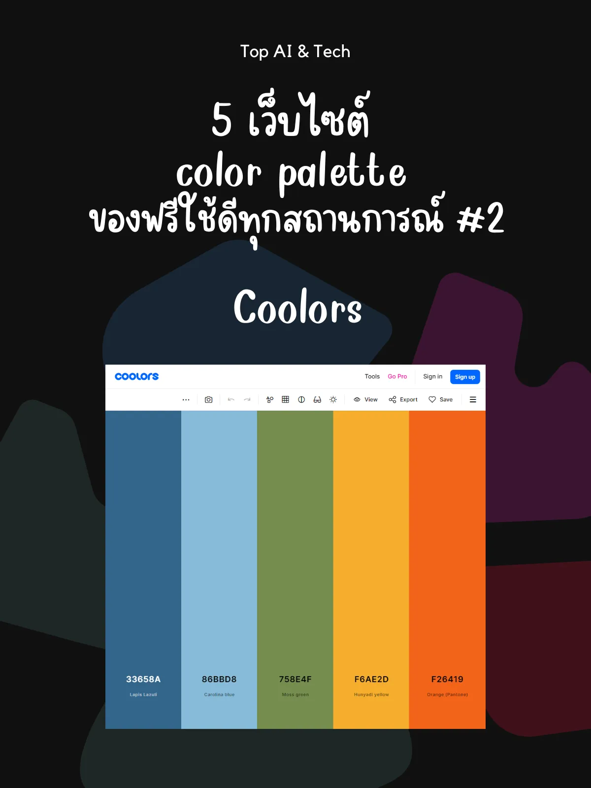 5 เว็บไซต์ color palette ใช้ดีในทุกสถานการณ์ #2 | แกลเลอรีที่โพสต์โดย ...