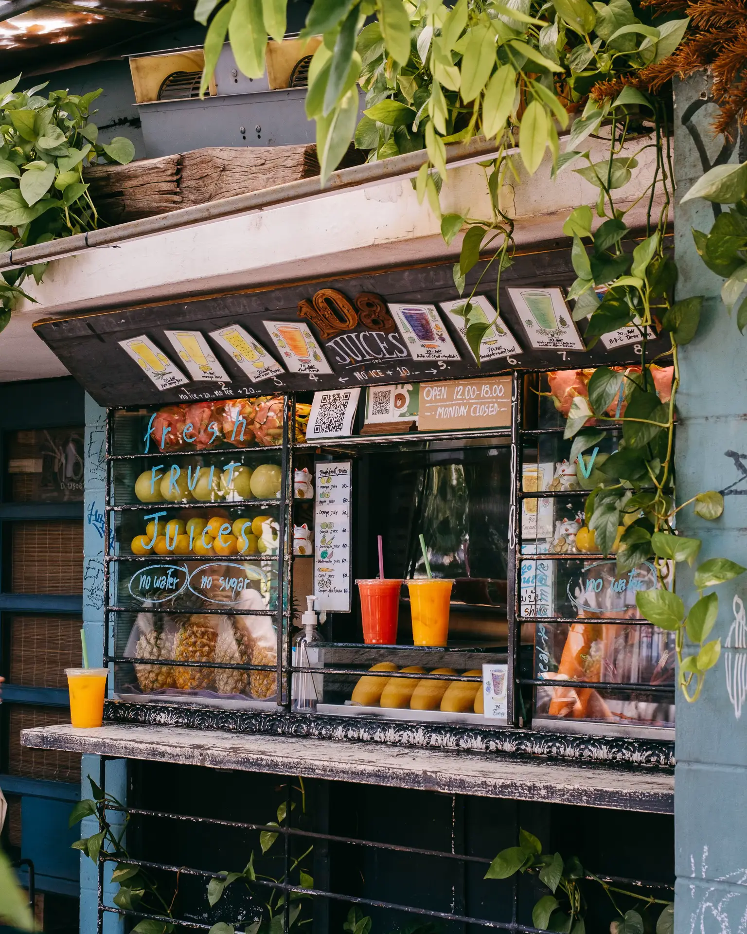 108 Juice Bar 🥭🍊🍉🍎🍌 ร้านน้ำผลไม้สดเจ้าดังถนนพระอาทิตย์ | แกลเลอรีที่ ...