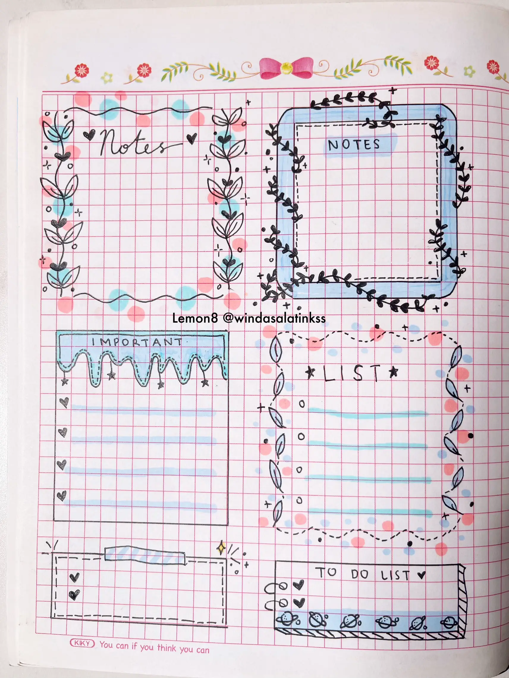 Menghias Buku Catatan - Pencarian Lemon8