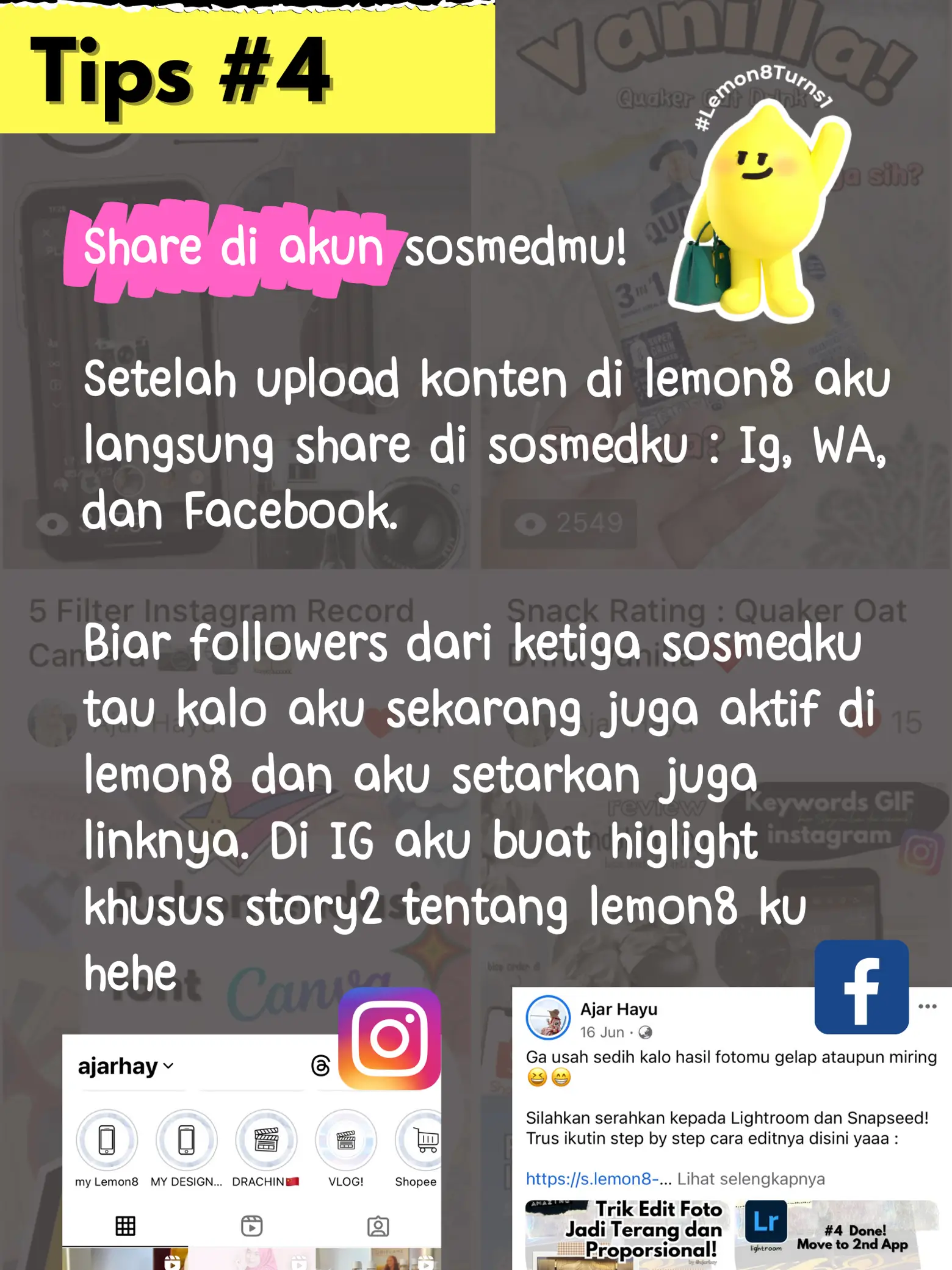TIPS Content Creator Lemon8 Pemula🍋 | Galeri diposting oleh Ajar Hayu | Lemon8