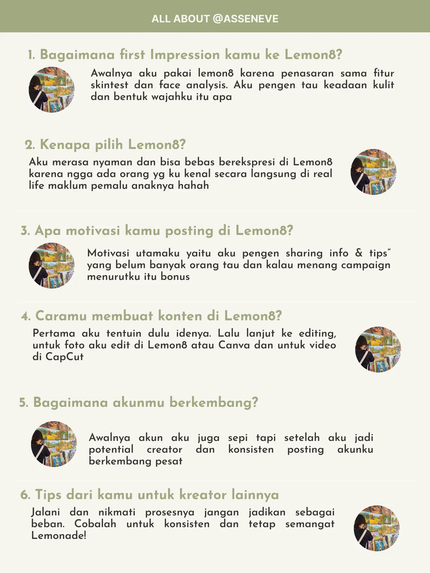 Lemon8 Creators’ Story Ep18: asseneve | Galeri diposting oleh Lemon8_ID | Lemon8