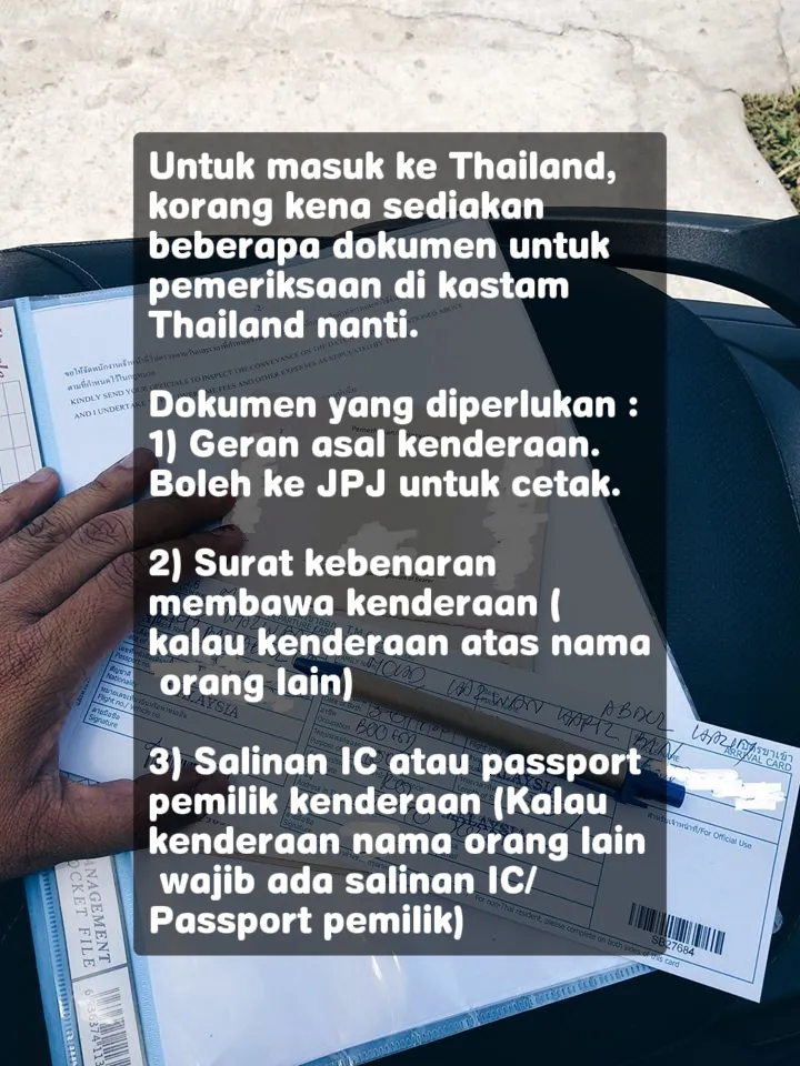 Cara Masuk THAILAND Bawa Kenderaan Sendiri! 🚗🇹🇭 | Galeri disiarkan oleh ...
