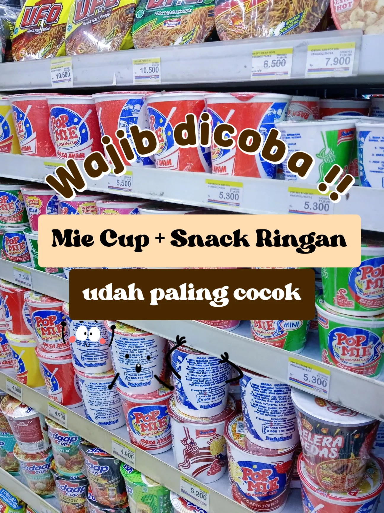 Wajib dicoba‼️Mie Cup + Snack, ini paling cocok🍜 | Galeri diposting ...