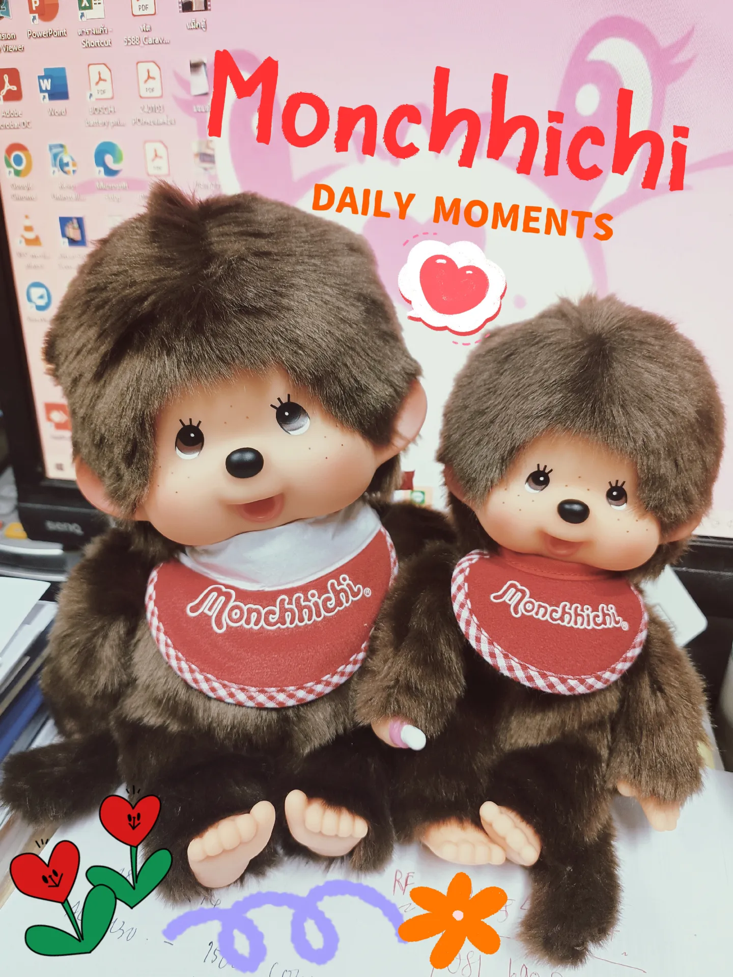Monchhichi ลิงน้อยน่ารัก | แกลเลอรีที่โพสต์โดย Ashiraya A-shi | Lemon8