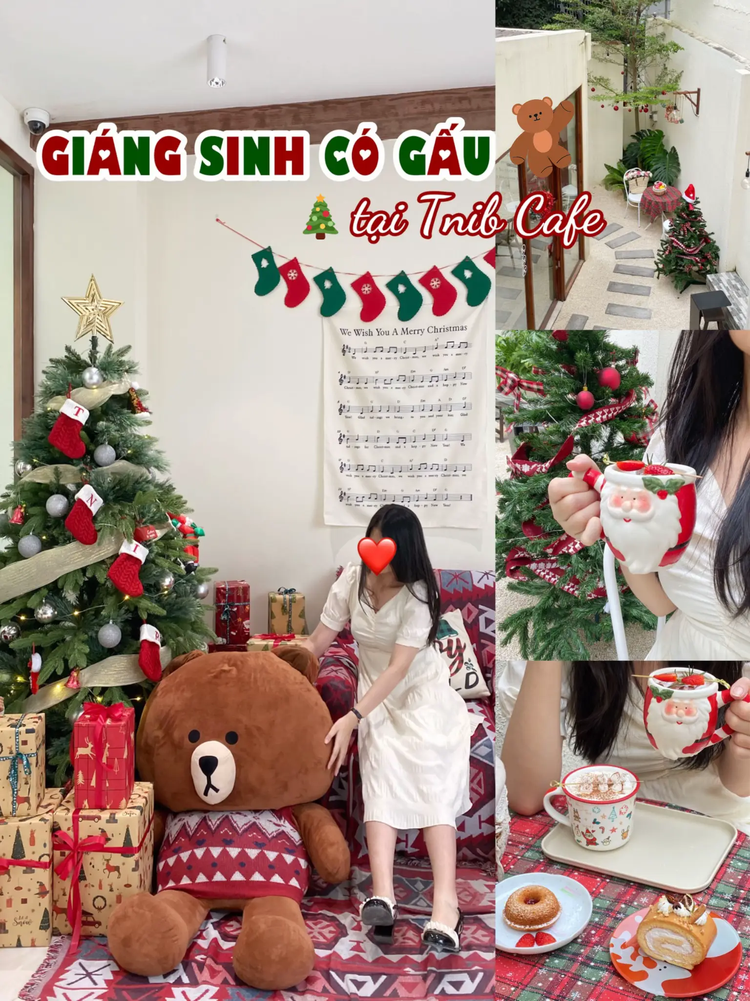 GIÁNG SINH CÓ GẤU ÔM TẠI TNIB CAFE | Bộ sưu tập do Chan Chan đăng | Lemon8