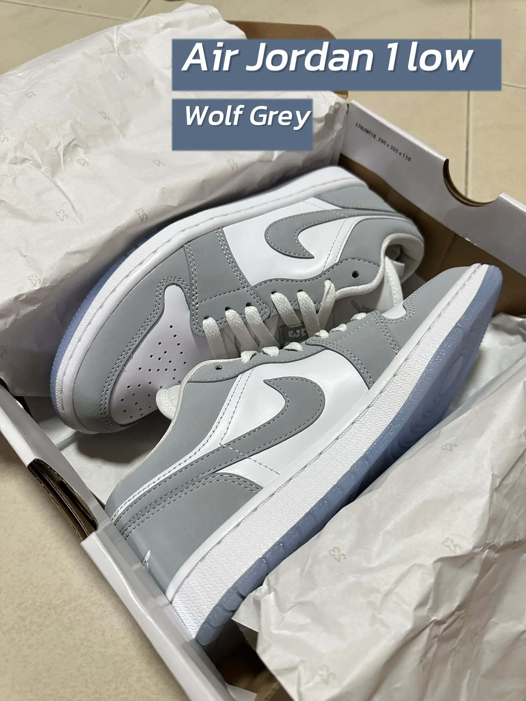 Air Jordan 1 low Wolf Grey 👟 | แกลเลอรีที่โพสต์โดย น้ามว้า | Lemon8