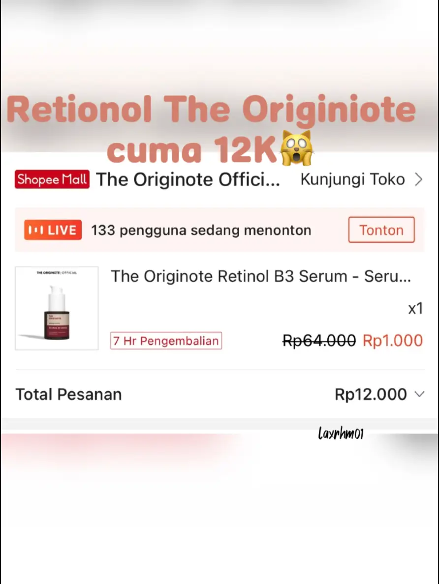 Retinol The Originote 12K | Video dipublikasikan oleh Laila Rahmawati ...