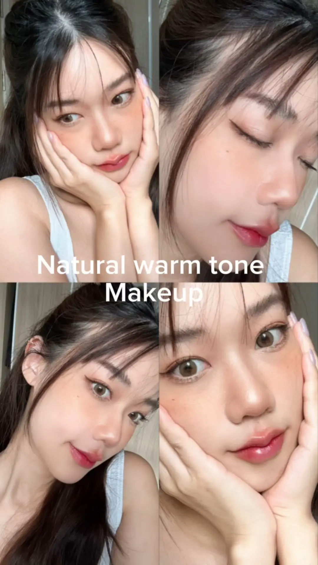 Natrual warm tone makeup #รีวิ | วิดีโอที่เผยแพร่โดย EARTH 7824 | Lemon8