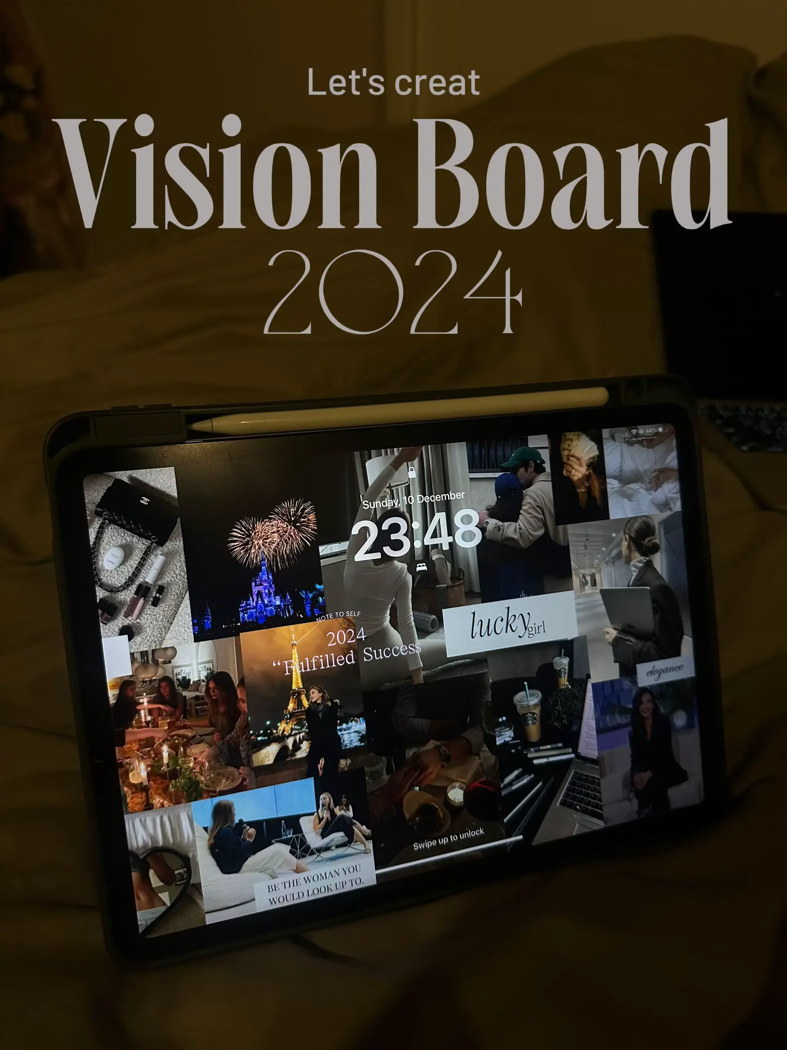 ตั้งเป้าหมายด้วย Vision Board 2024 | แกลเลอรีที่โพสต์โดย primrose | Lemon8
