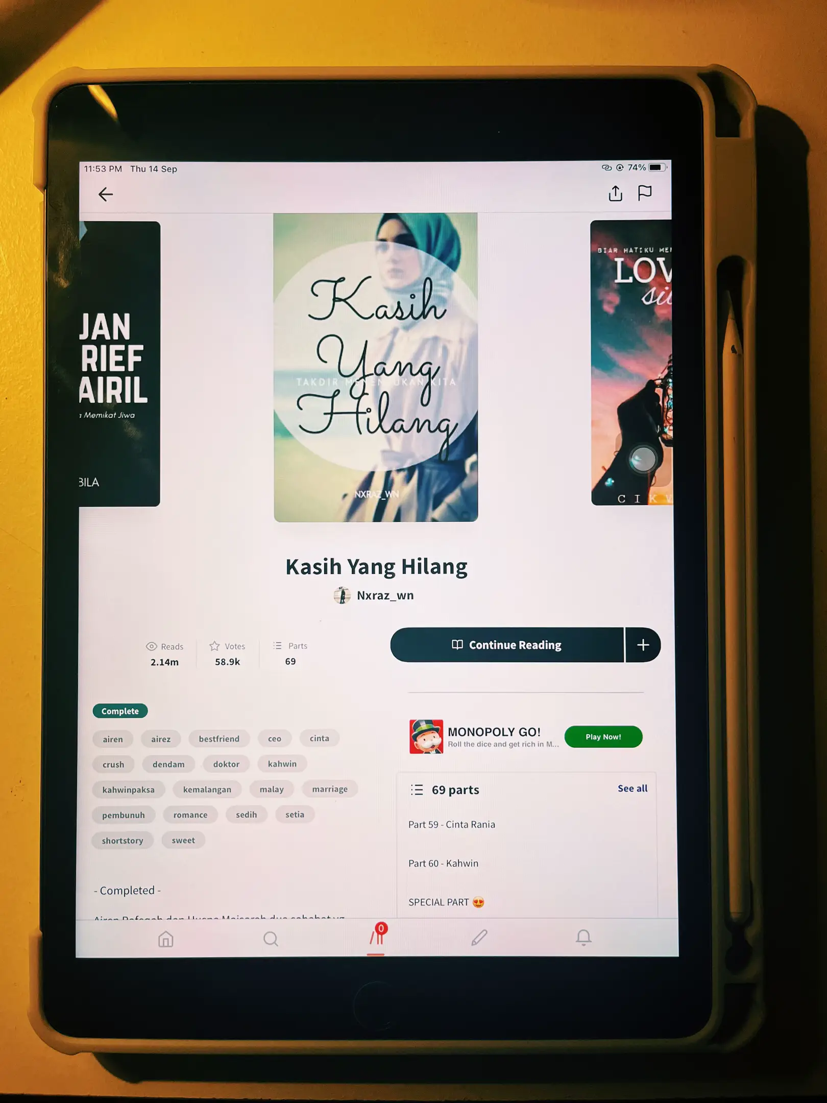 WATTPAD [1 MILLION ++ Reader] | Galeri disiarkan oleh pija | Lemon8