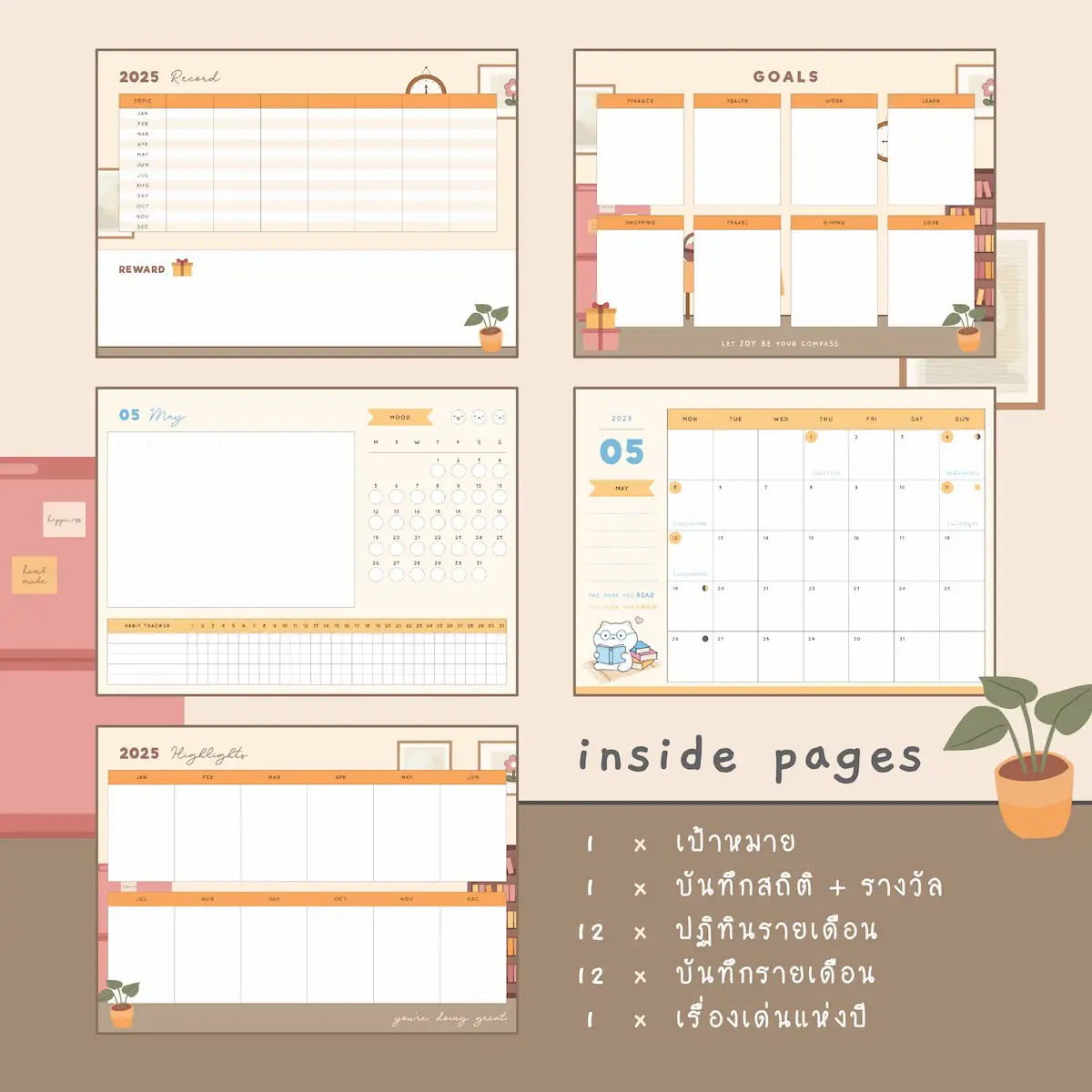 ปฏิทิน + แพลนเนอร์ 2025 📆 | แกลเลอรีที่โพสต์โดย Mimi’s Plan | Lemon8