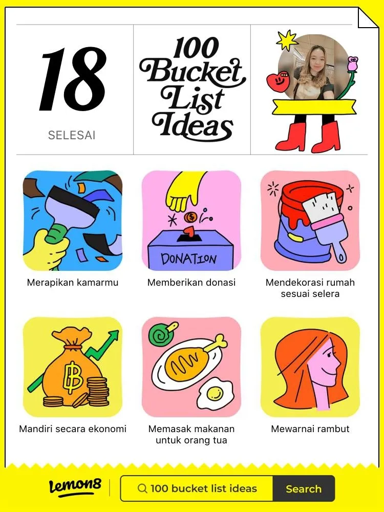 Lihat 100 Bucket List Ideas! | Galeri diposting oleh 🐣 | Lemon8