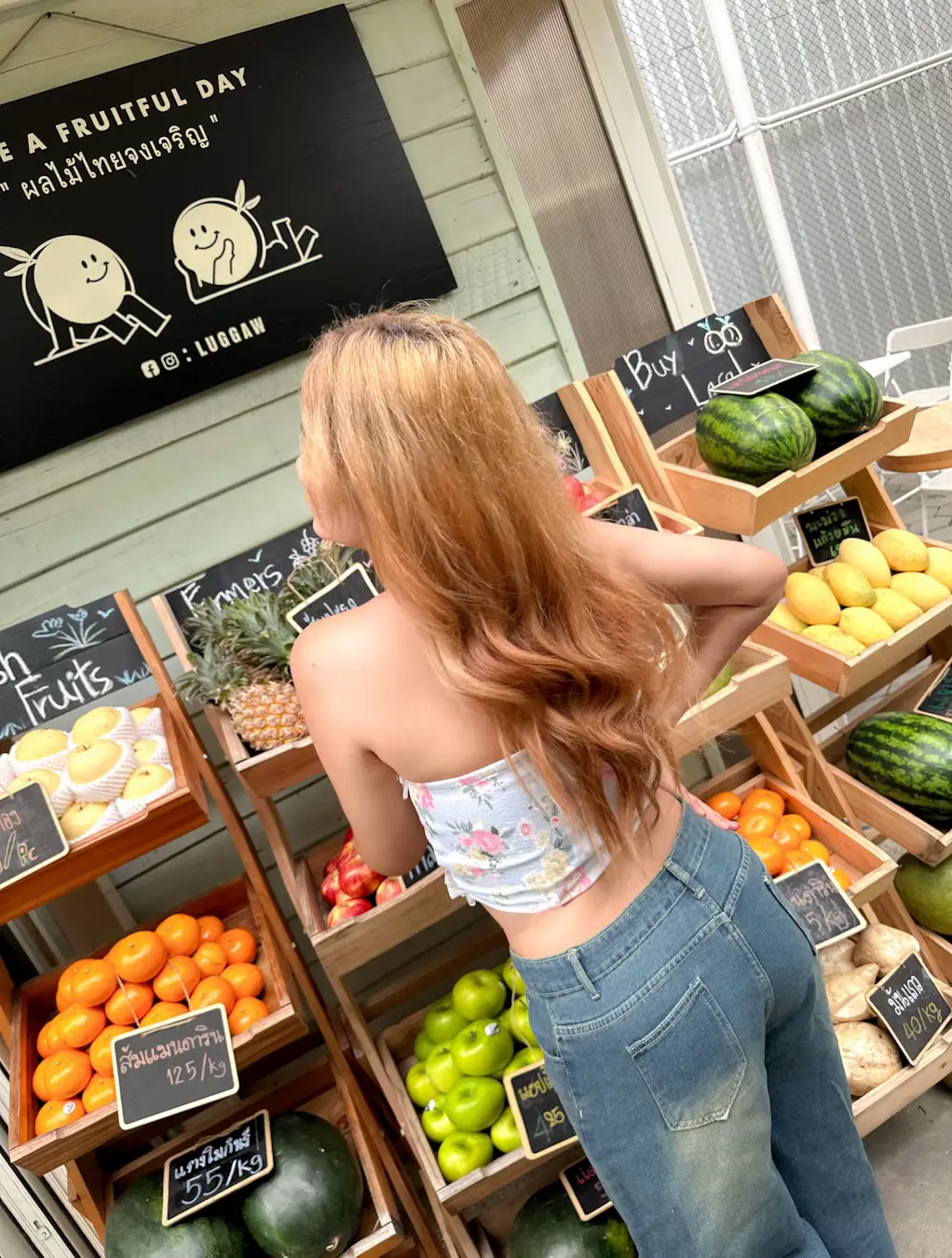 Luggaw คาเฟ่ร้านผลไม้ ย่านนางลิ้นจี่ 🍊🍒🍑🥑🍋 | แกลเลอรีที่โพสต์โดย Imyoursnoey | Lemon8