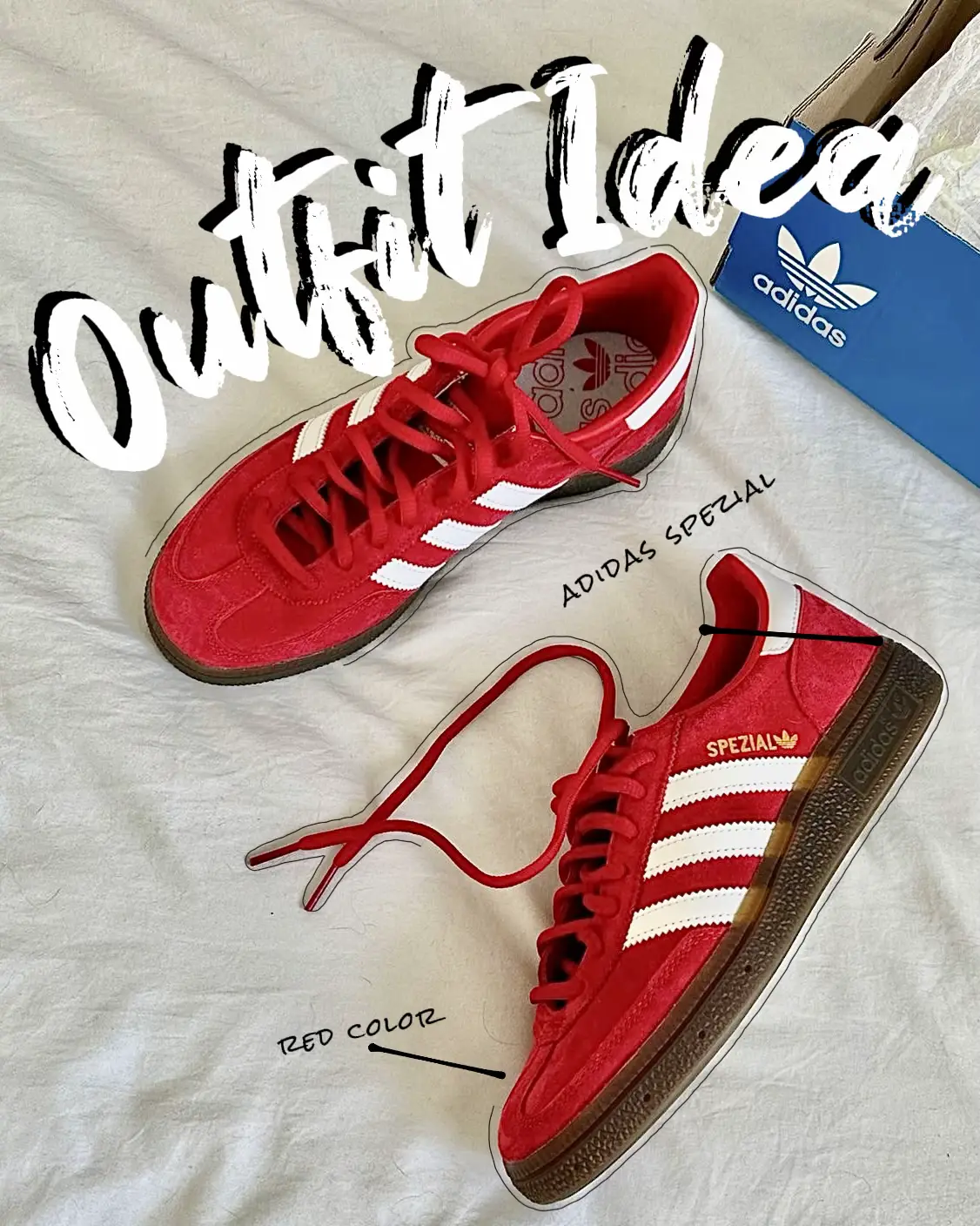 Adidas Handball Spezial สีแดง 🍒 แกลเลอรีที่โพสต์โดย Fongwichu 🌻 Lemon8
