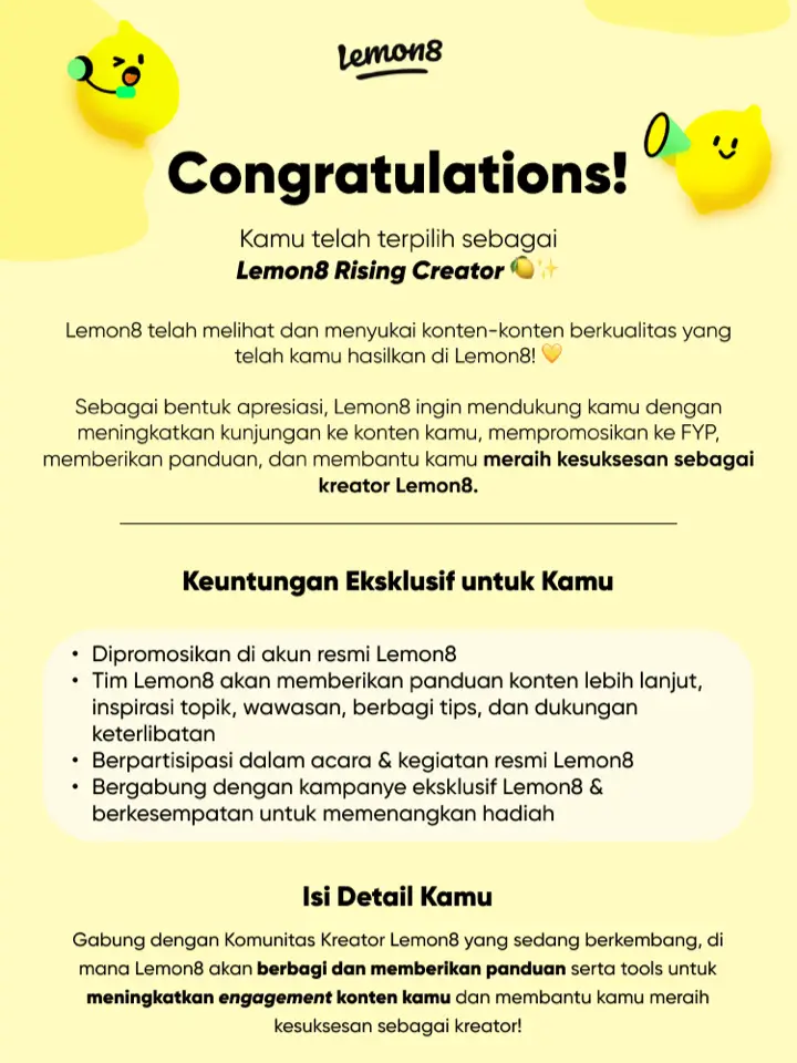 Masyallah dapet Undangan Dari Lemon8 | Galeri diposting oleh Simaeyo | Lemon8