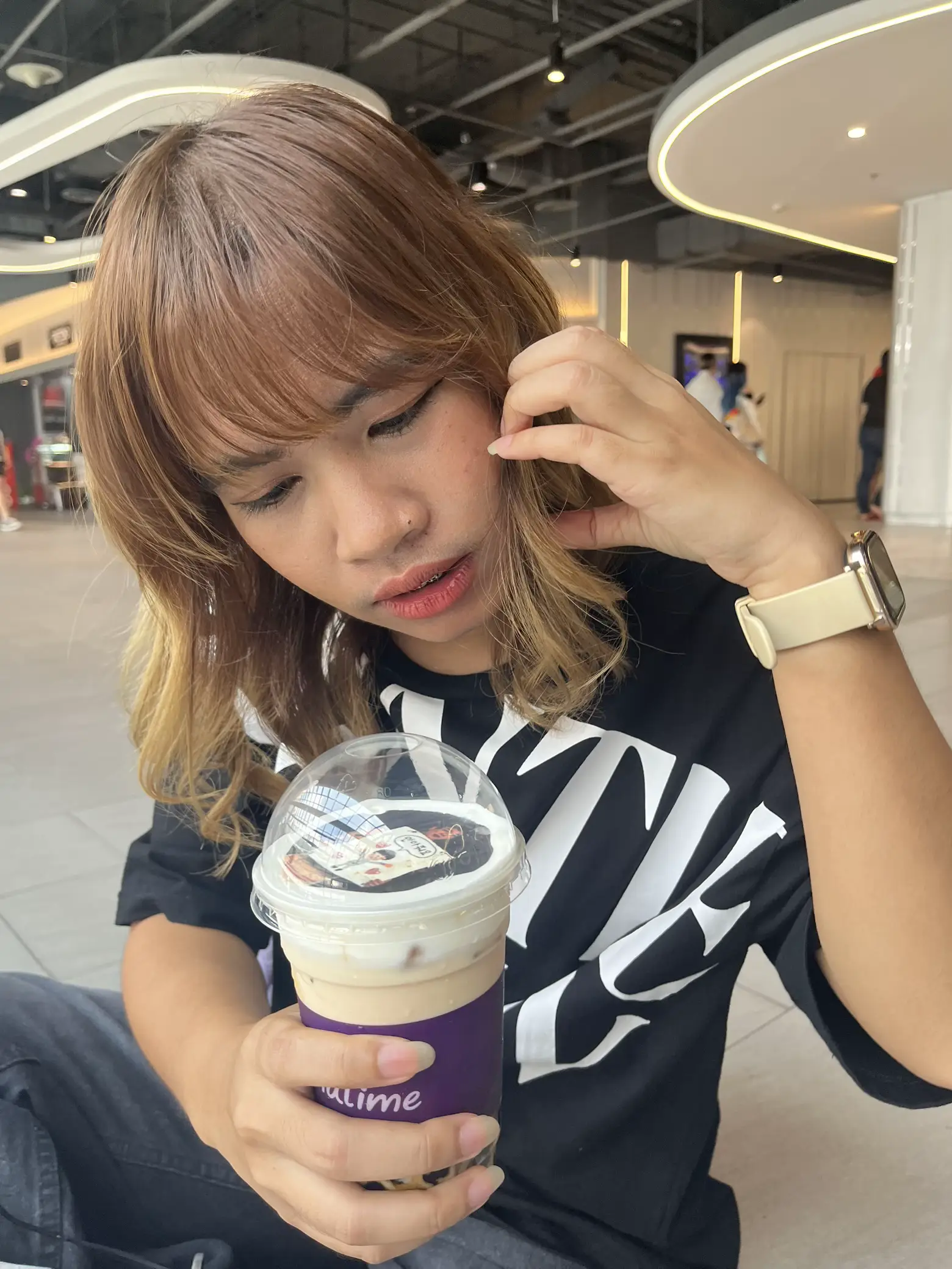 รีวิวร้าน Chatime Mbkชั้น 7 ปริ้นรูปบนฟองชีส 🍋 | แกลเลอรีที่โพสต์โดย Kobnoy 🤍🕊 | Lemon8