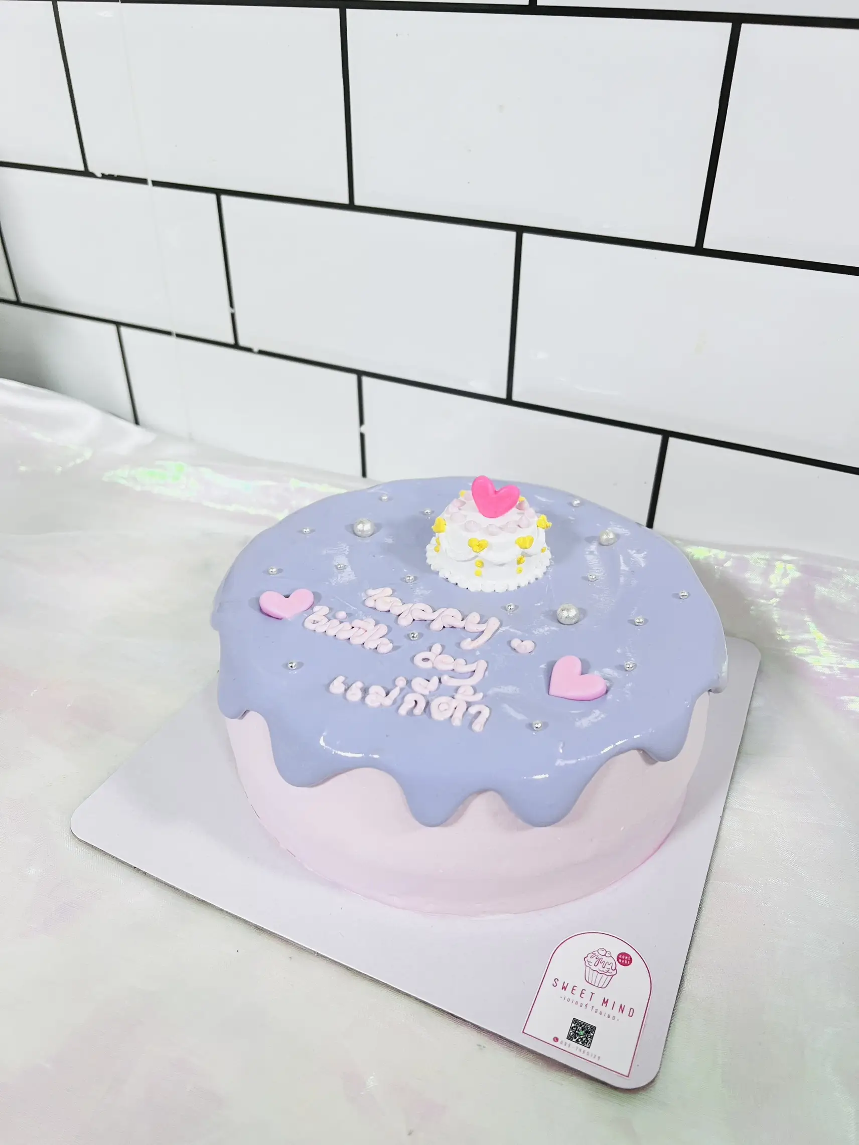 🎂Minimal cake💜🩷 | แกลเลอรีที่โพสต์โดย ร้านเค้กพัทลุง | Lemon8