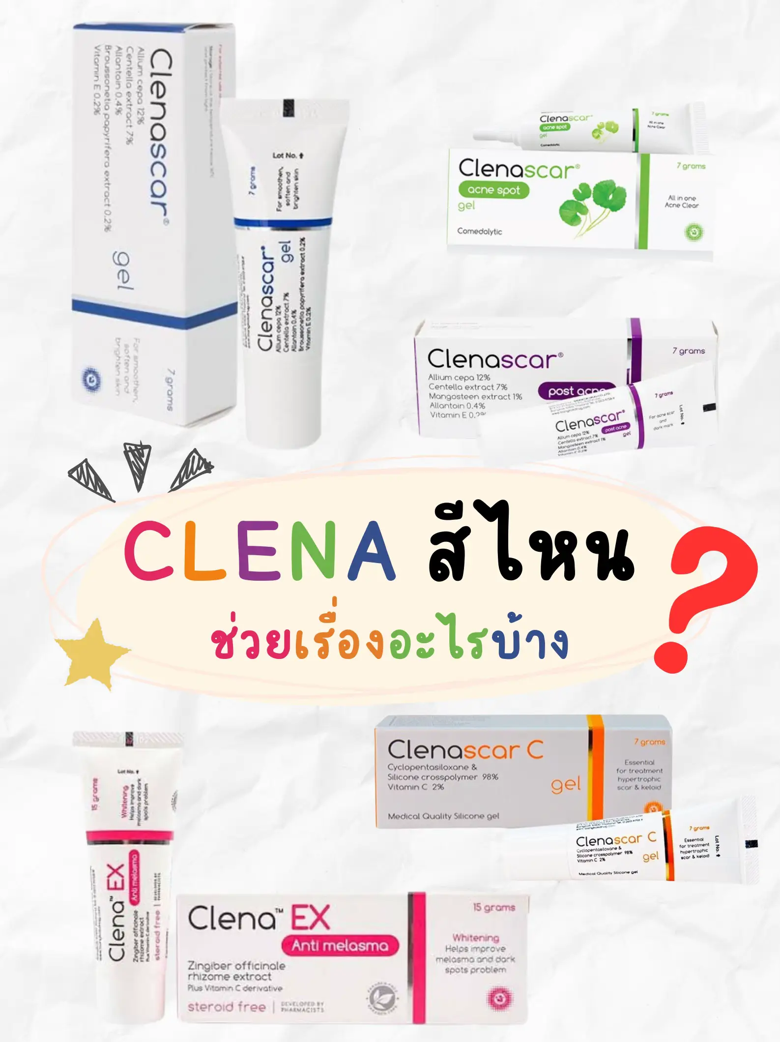 Clena แต่ละสูตรต่างกันยังไง!?? | แกลเลอรีที่โพสต์โดย Ithinkfa’s | Lemon8