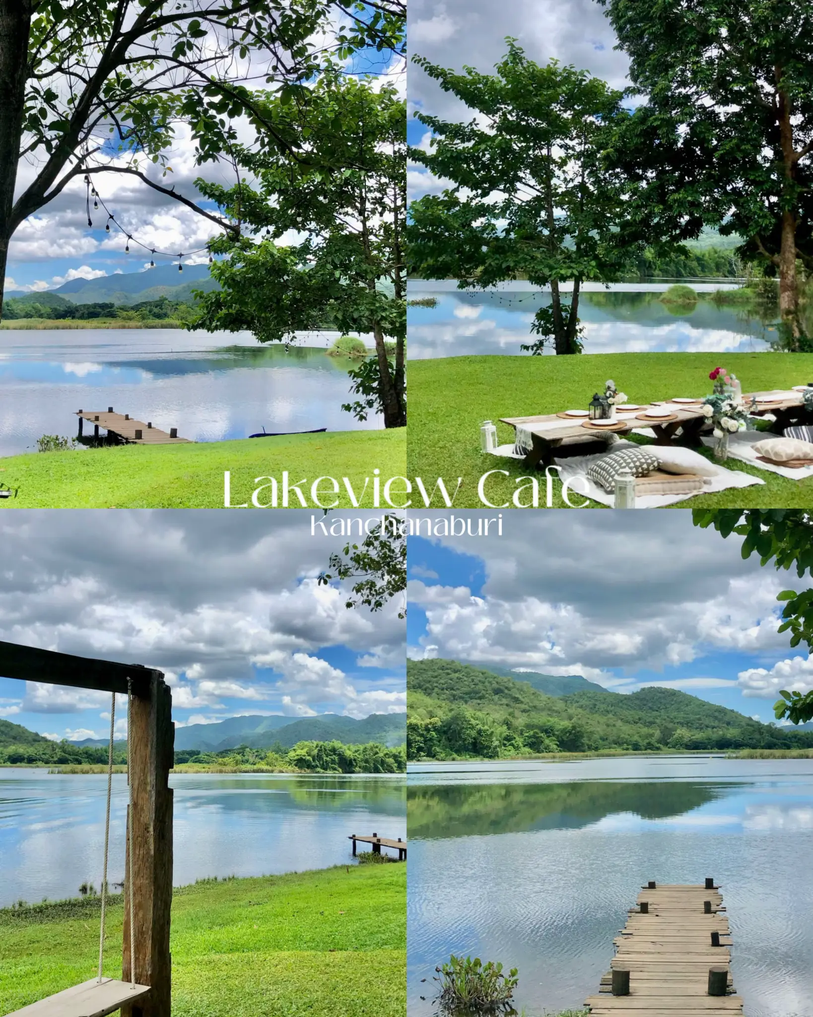 คาเฟ่ใจฟูริมทะเลสาบภูเขาล้อมรอบ ที่ Lakeview Cafe⛰️🌥️ | แกลเลอรีที่ ...
