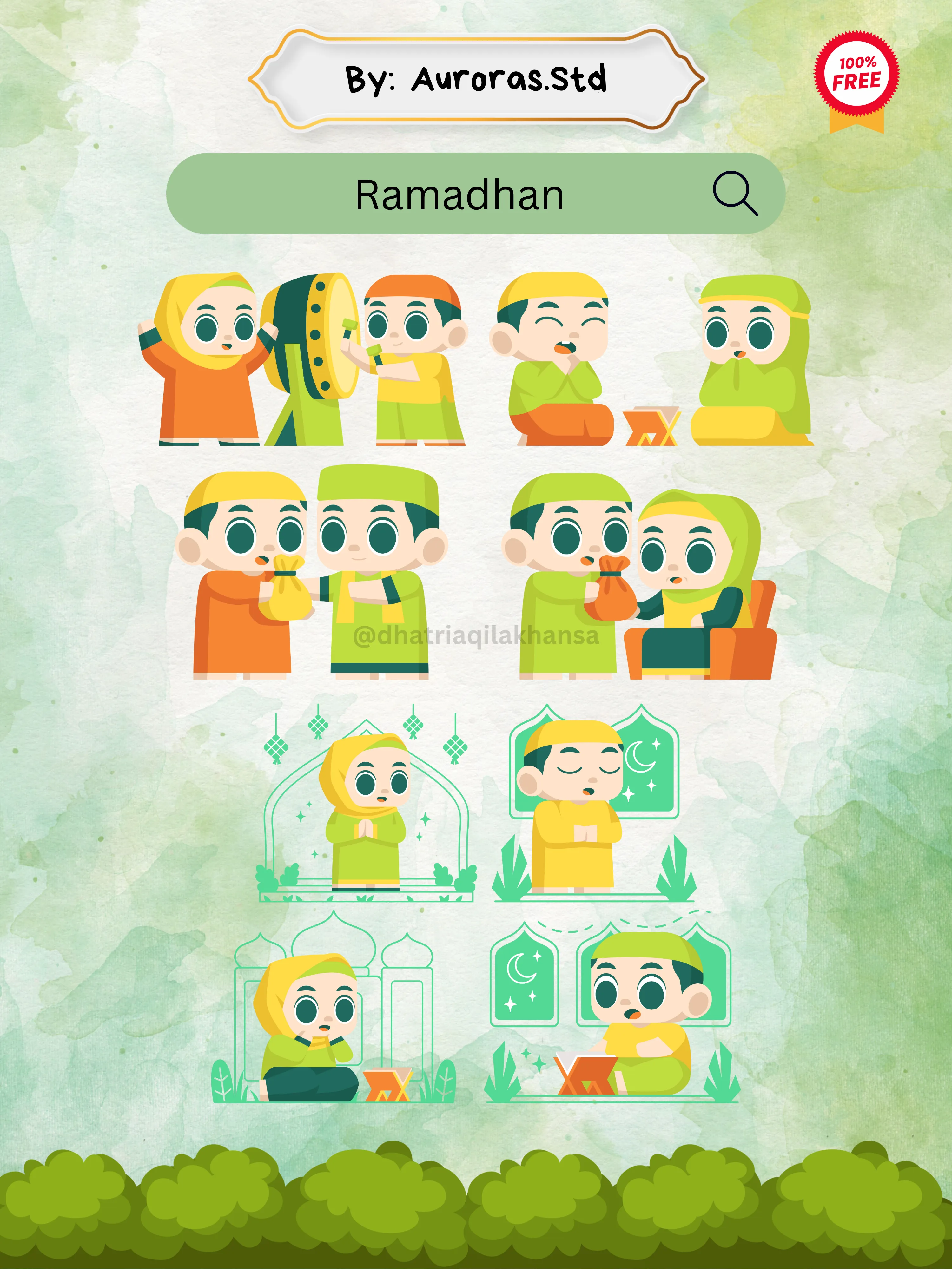 Elemen Canva Edisi Ramadhan #1 | Galeri diposting oleh daqilak | Lemon8