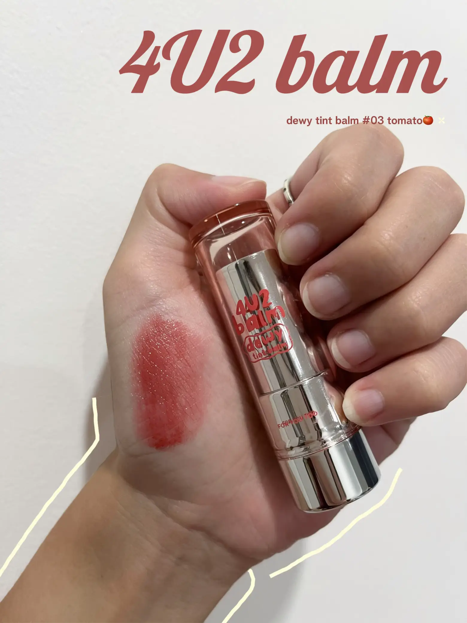 4U2 dewy tint balm #03 tomato🍅 | แกลเลอรีที่โพสต์โดย TangkwaTangky | Lemon8