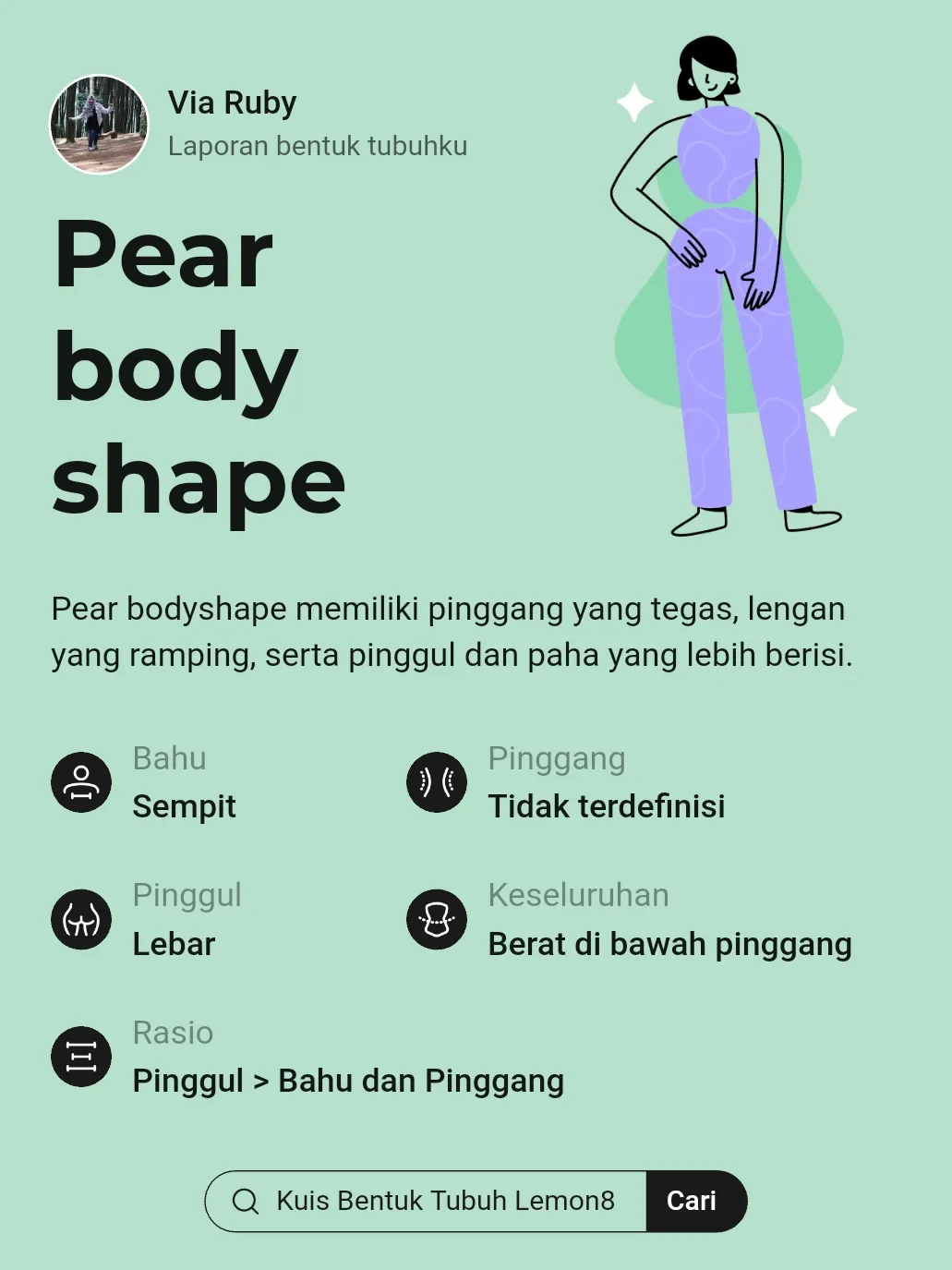 Laporan Bentuk Tubuhku | แกลเลอรีที่โพสต์โดย Via Ruby | Lemon8