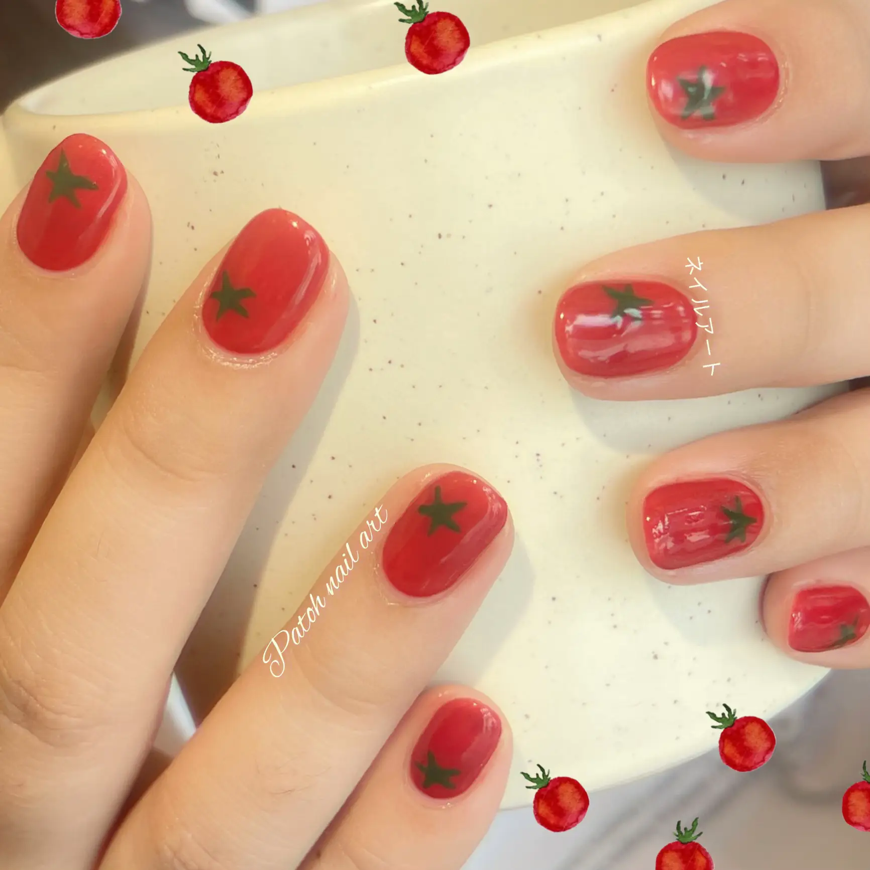 ไอเดียเล็บเจลสุดฮิต tomato nail🍅 | แกลเลอรีที่โพสต์โดย Patoh Bowbopa ...