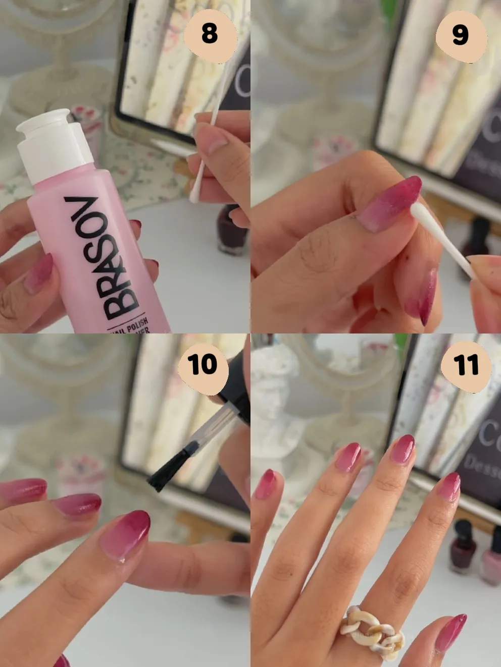 Mauve Ombre Nail Ideas 🍧 modal 6 ribuan aja😍💅 | Galeri diposting oleh ...