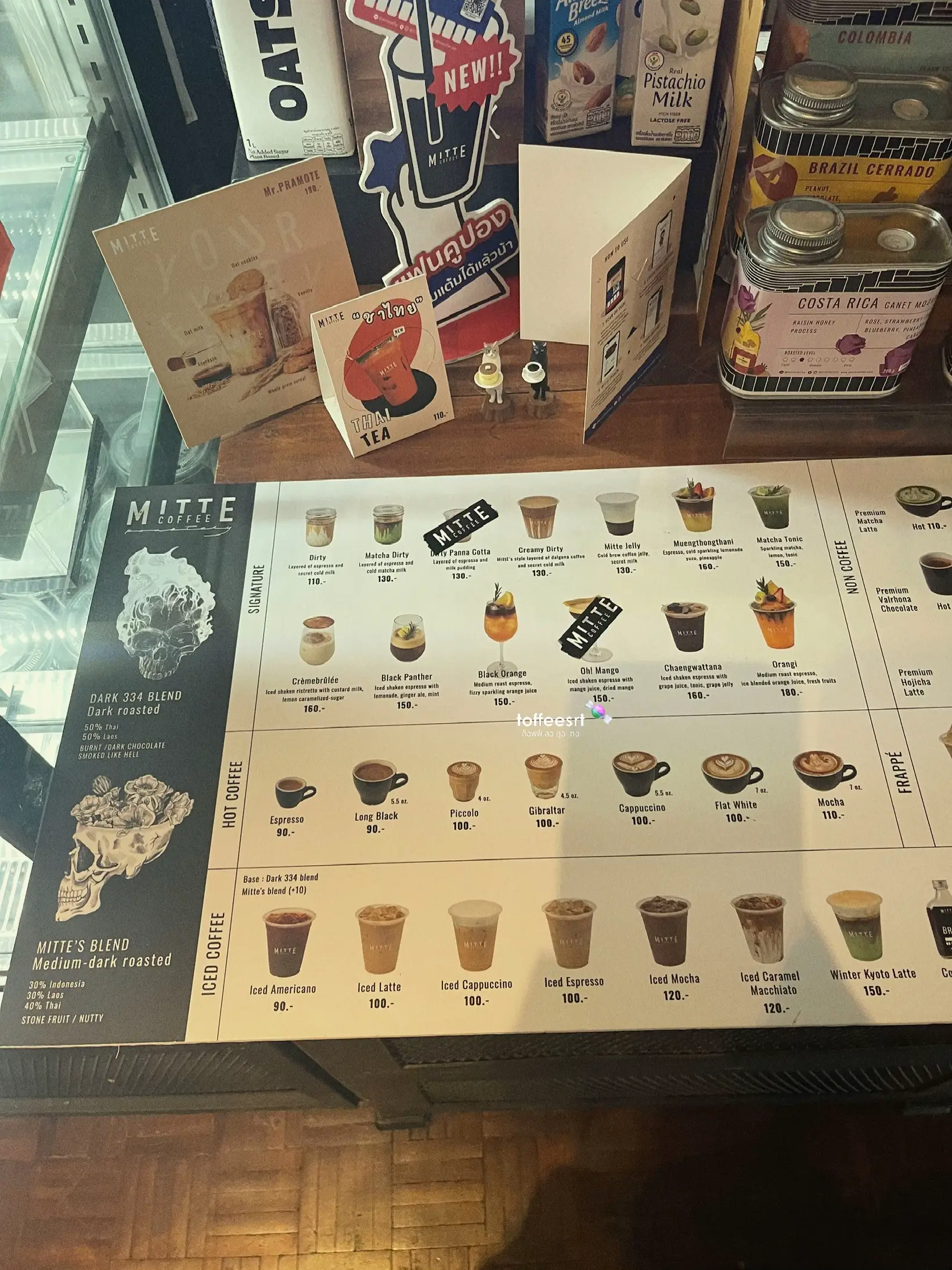 MITTE คาเฟ่เมืองทอง ใกล้อิมแพ็ค ขายดีจนต้องเปิดอีกสาขา | แกลเลอรีที่โพสต์โดย toffeesrt | Lemon8